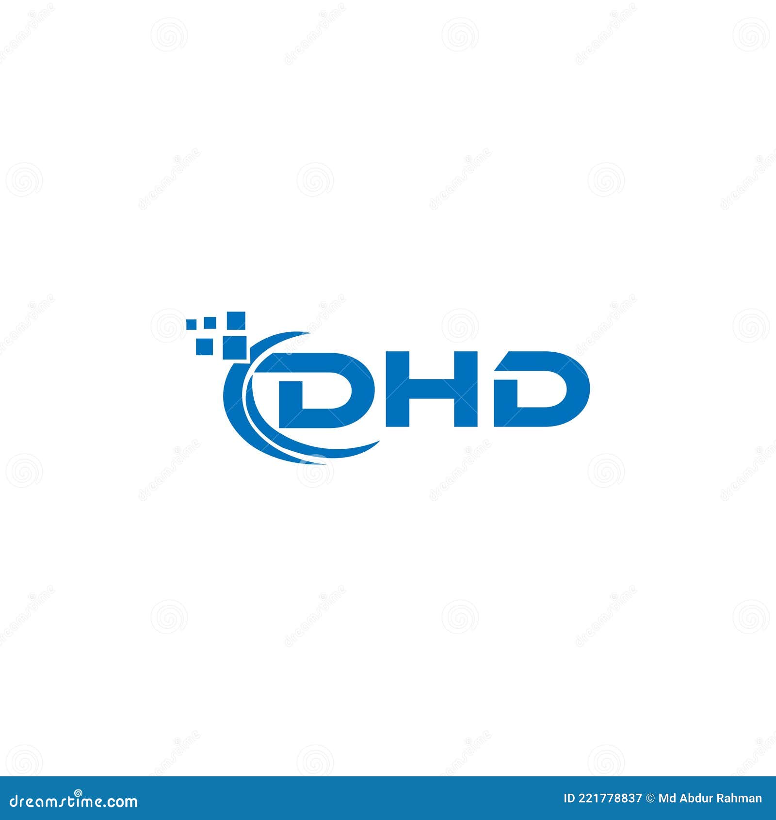 DHD Letter Logo Design on White Background. DHD Creative Initials ...