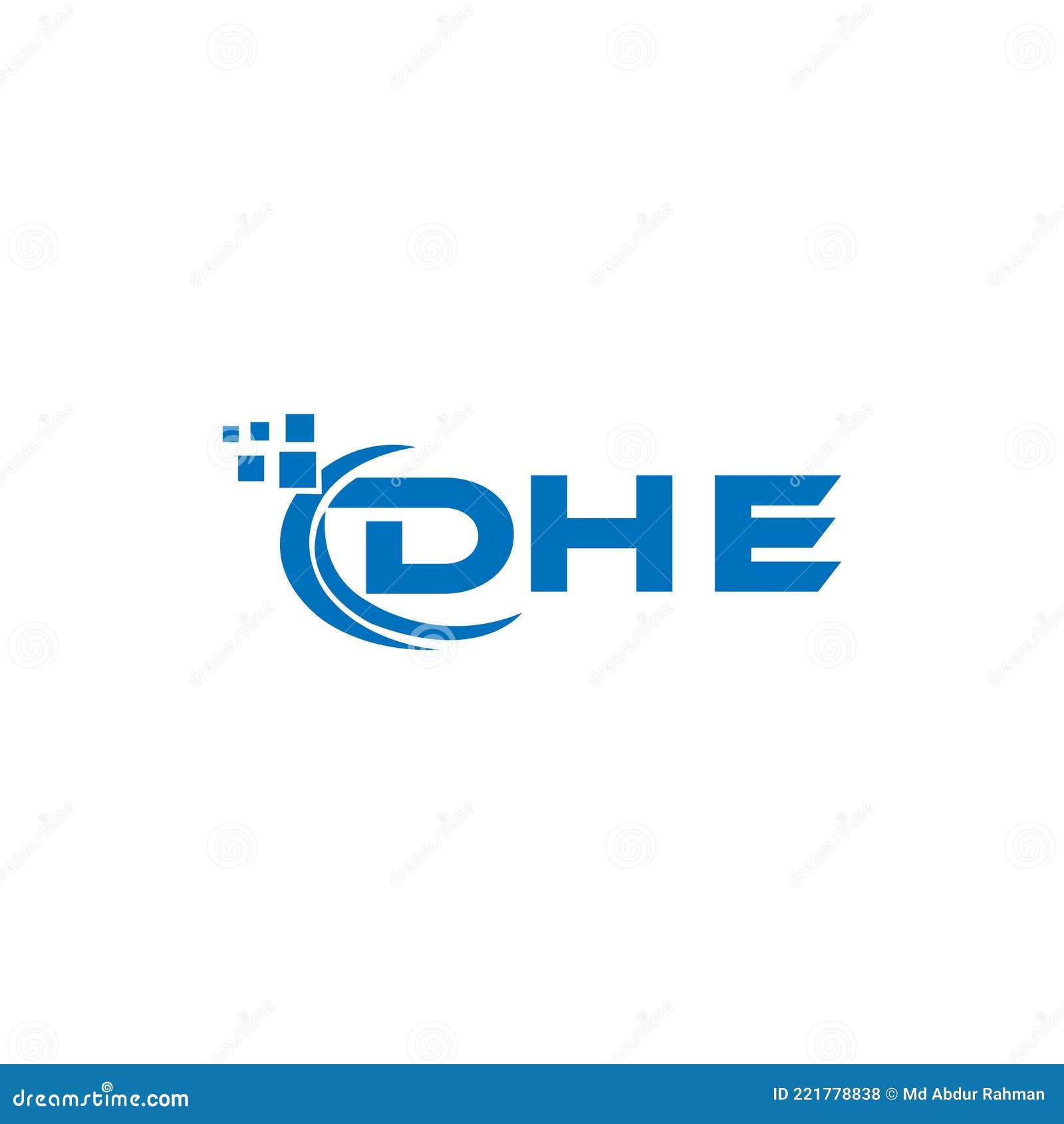DHE Letter Logo Design on White Background. DHE Creative Initials ...