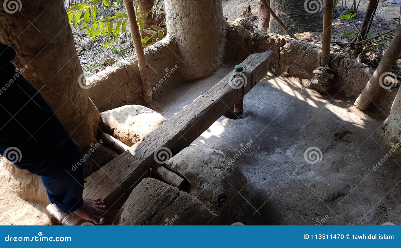 Dheki stock photo. Image of dheki, agricultural, tool - 113511470