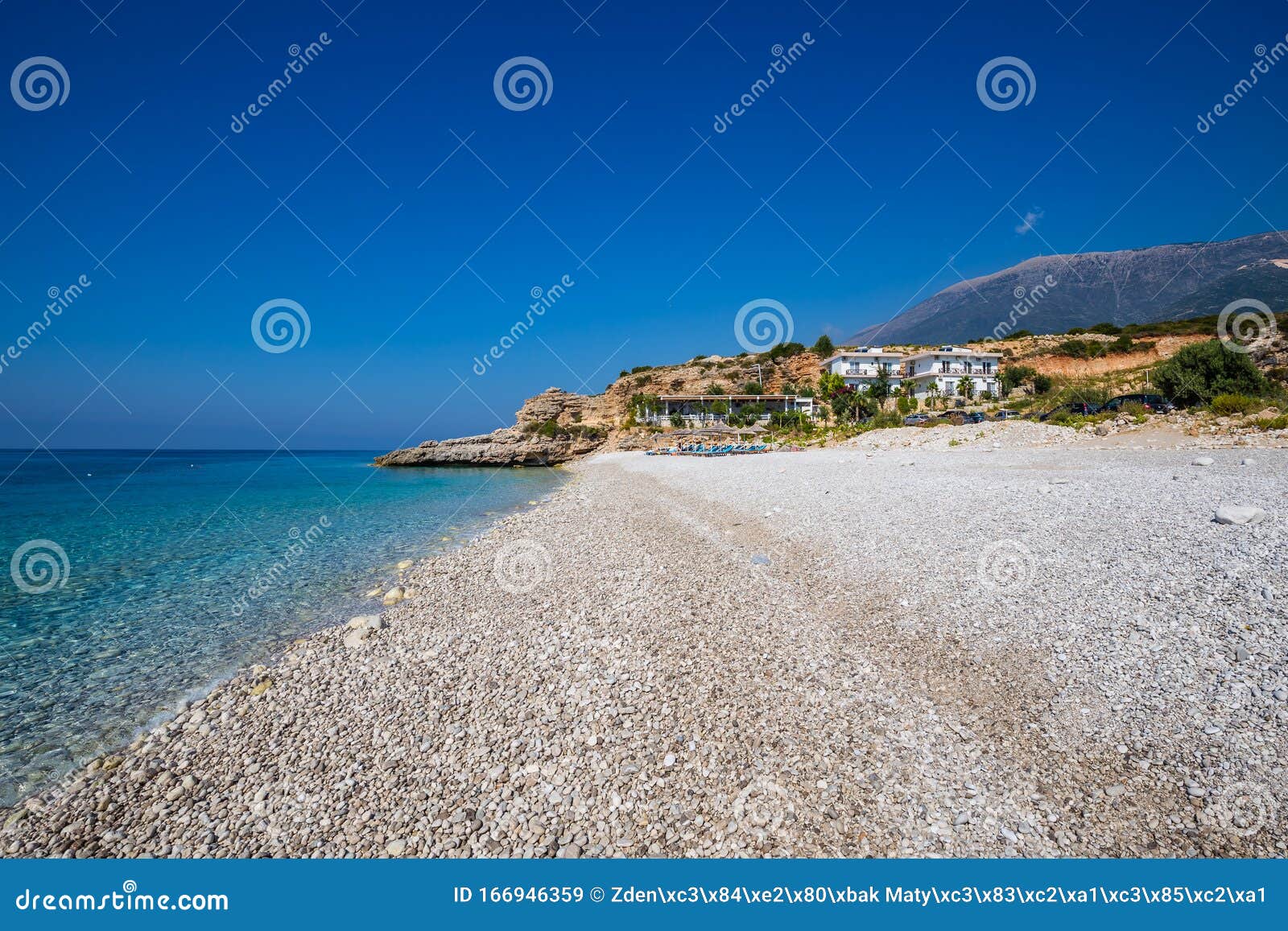 Dhermi Beach - Dhermi, Himarï¿½, Vlore, Albania Stock Image - Image of ...
