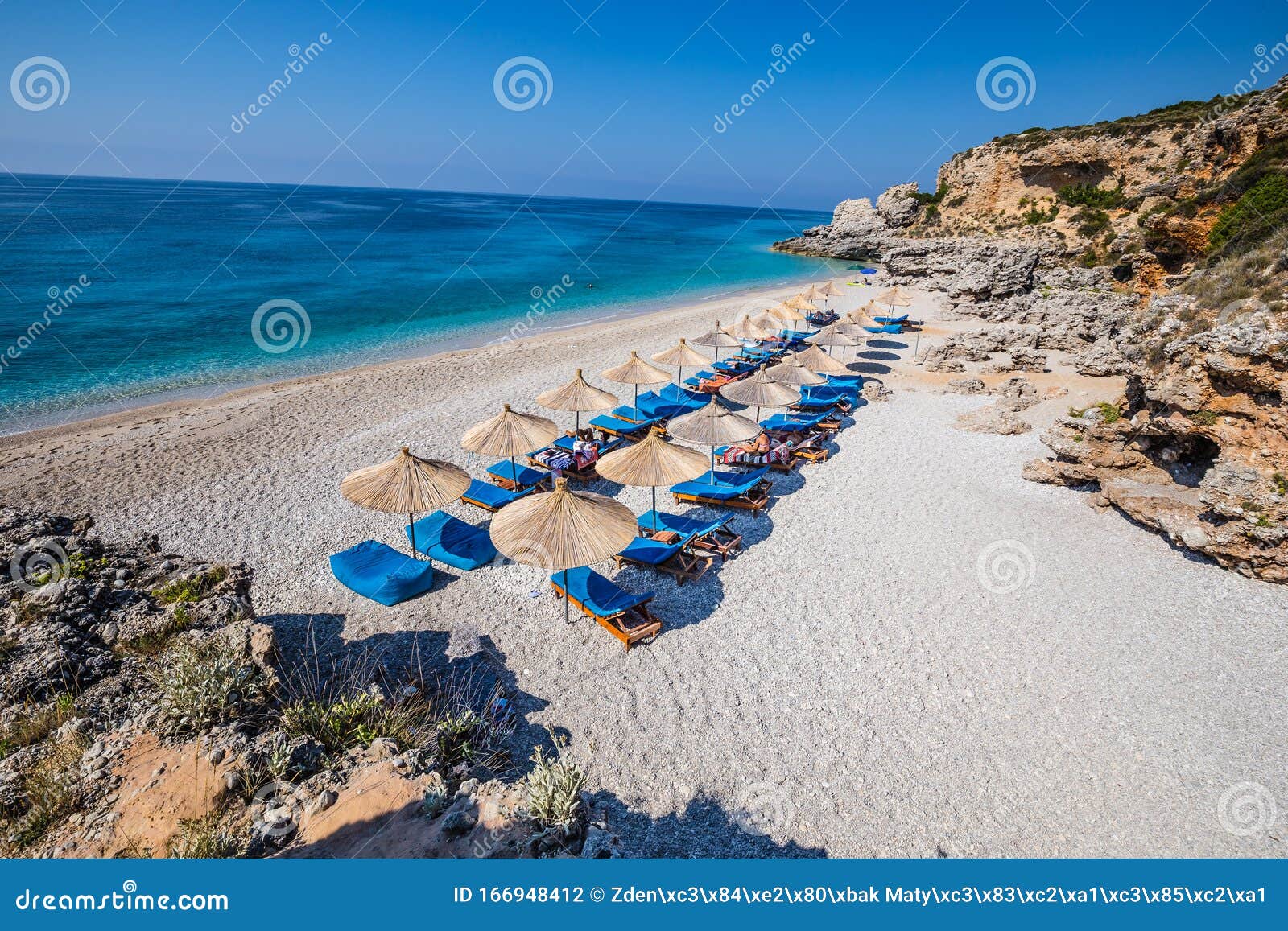 Dhermi Beach - Dhermi, Himarï¿½, Vlore, Albania Stock Photo - Image of ...