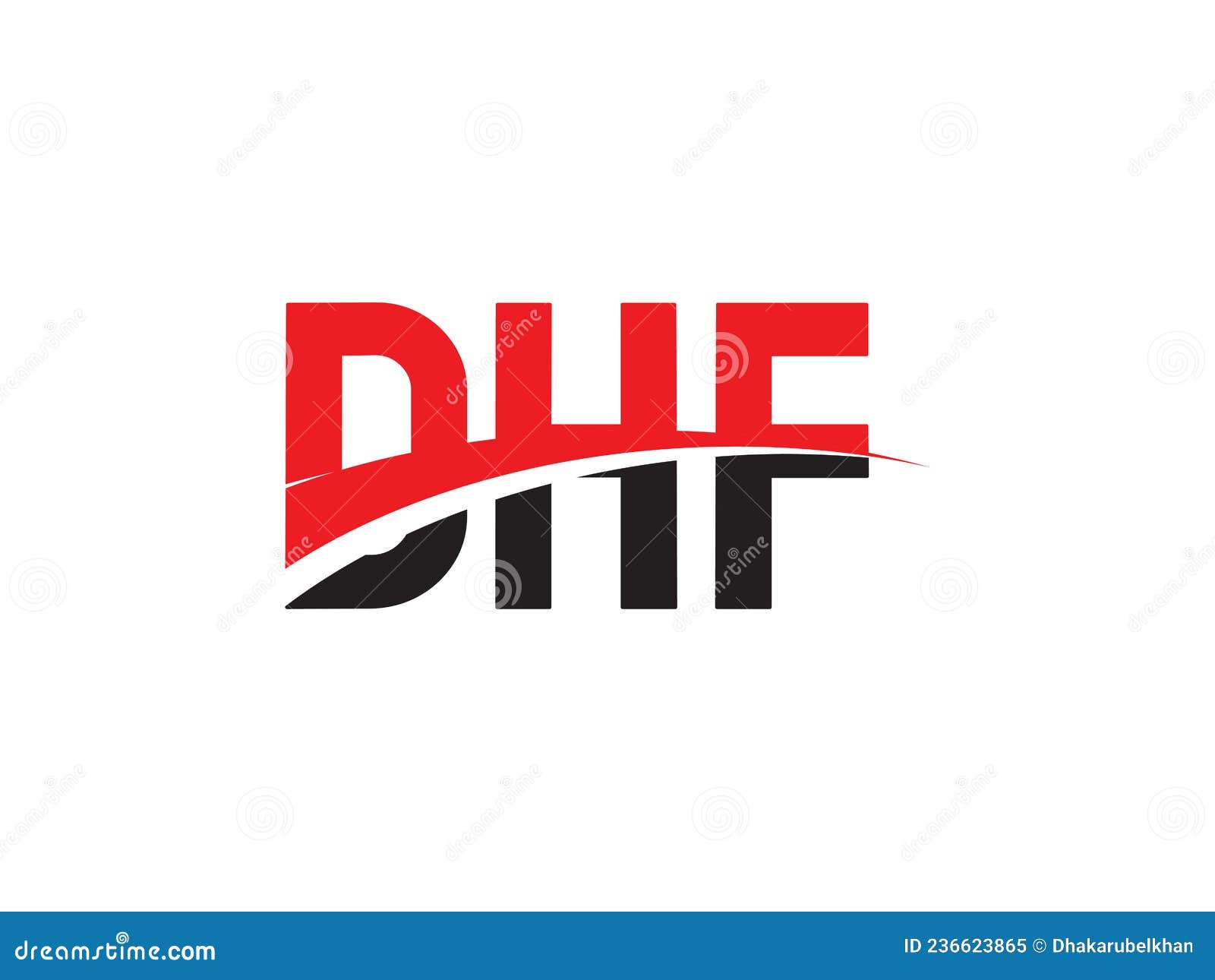 DHF Letter Initial Logo Design Vector Illustration Stock Vector ...