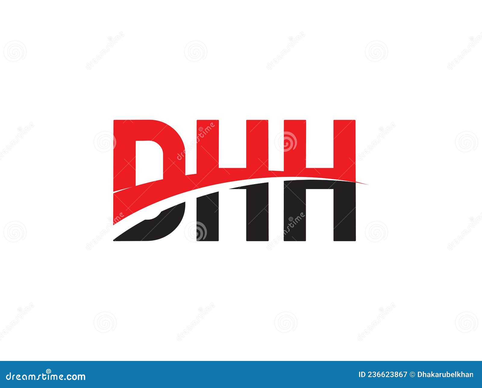 DHH Letter Initial Logo Design Vector Illustration Stock Vector ...