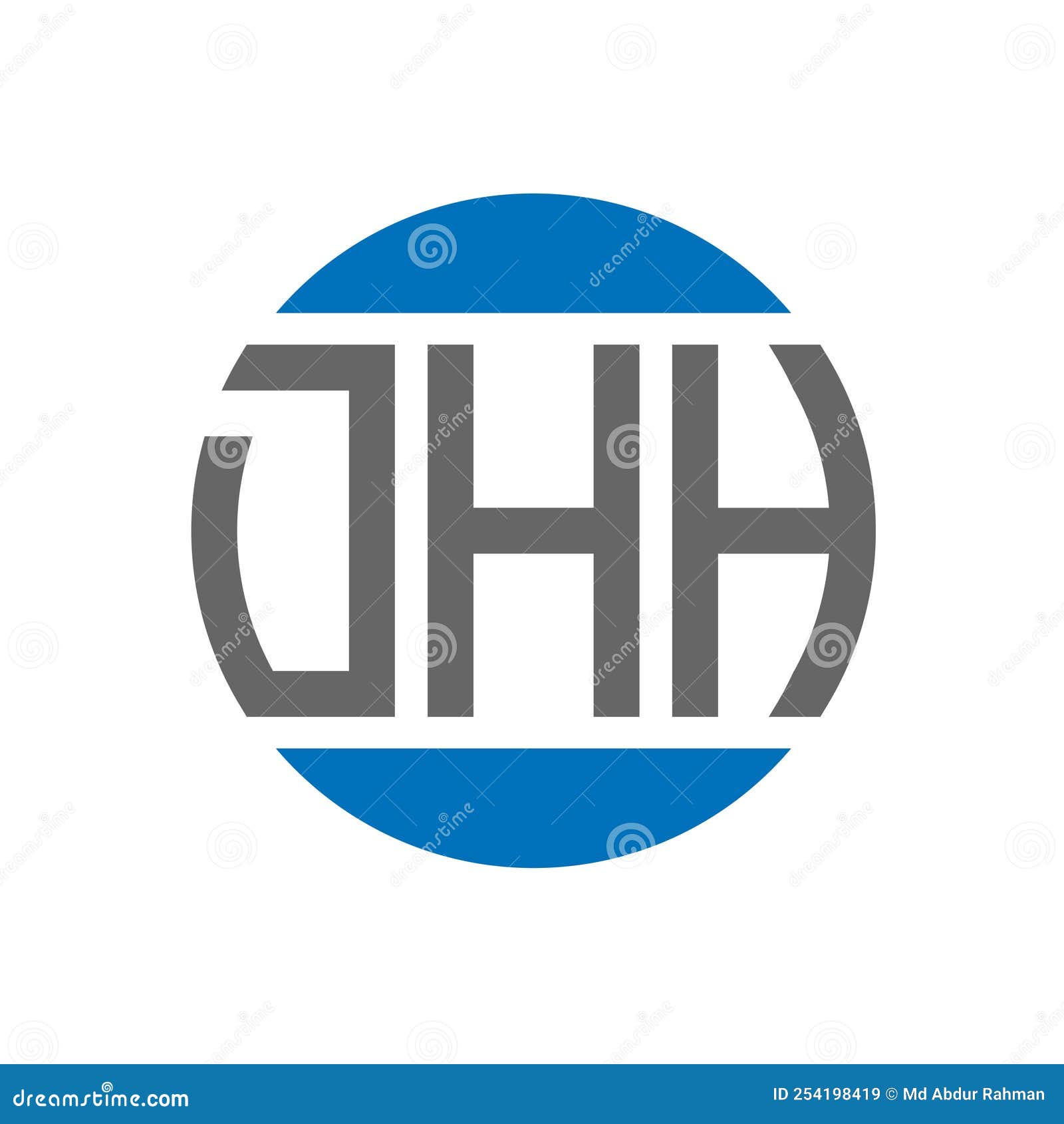 DHH Letter Logo Design on White Background. DHH Creative Initials ...