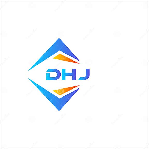 DHJ Abstract Technology Logo Design on White Background. DHJ Creative ...