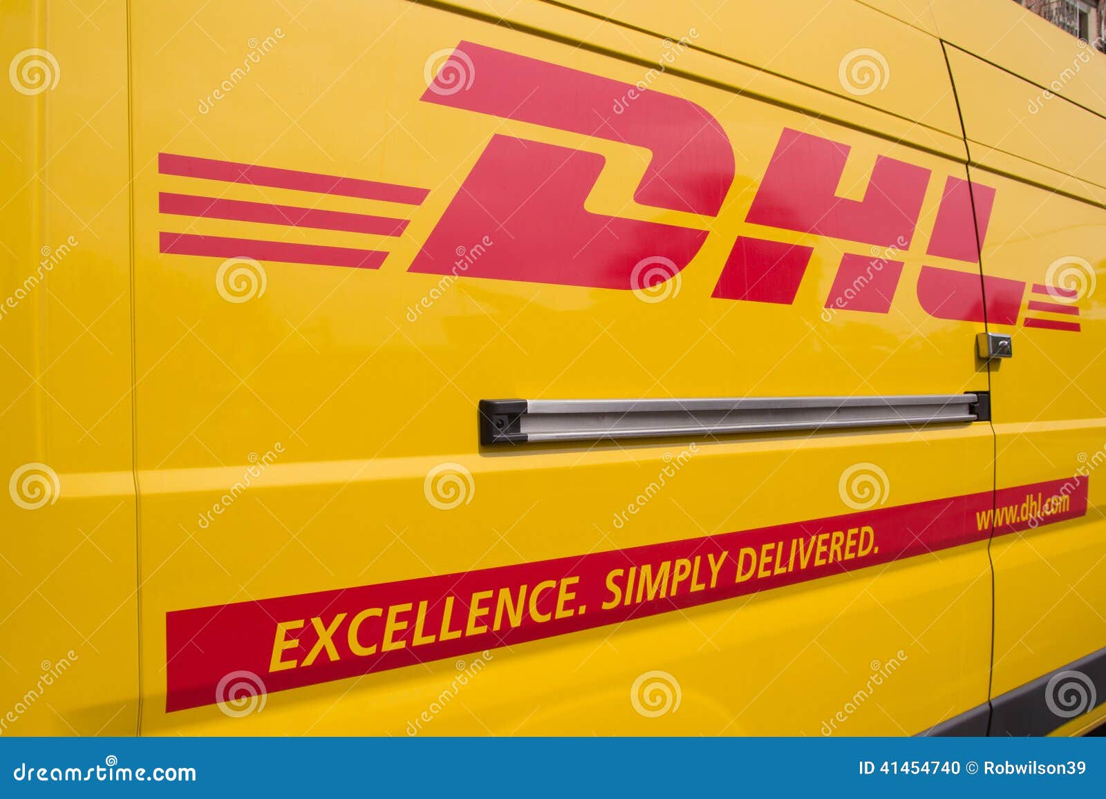 DHL imagen editorial. Imagen de global, amarillo, mundo - 41454740