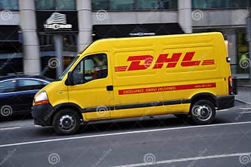 DHL Courier Delivery Service Editorial Image - Image of street, freight ...