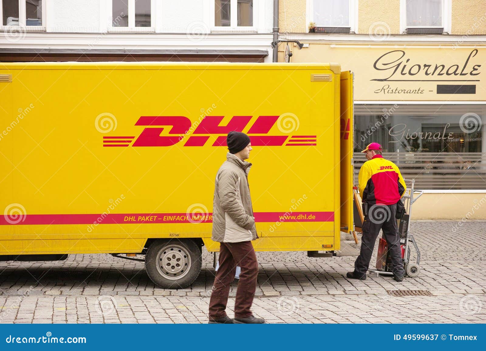 DHL driver editorial photography. Image of space, driver - 49599637