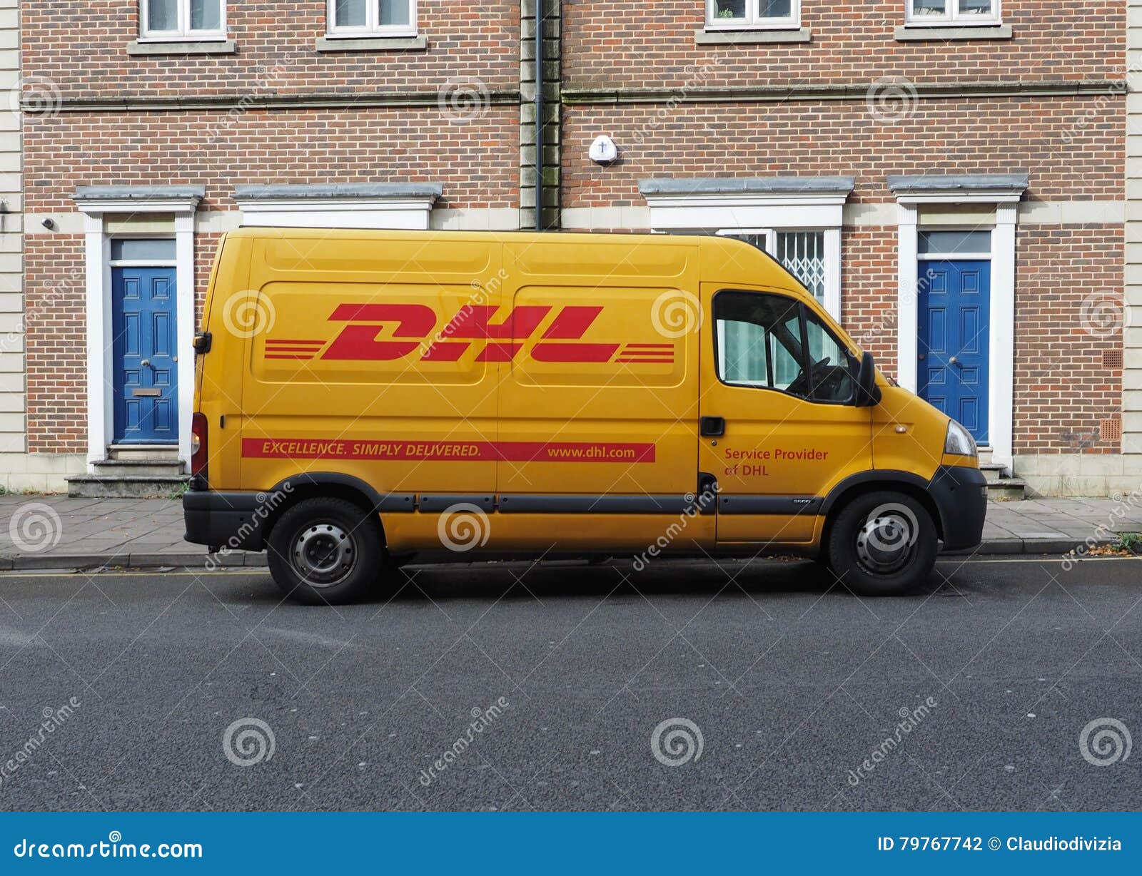 DHL Express Courier Van in Bristol Editorial Photography - Image of ...