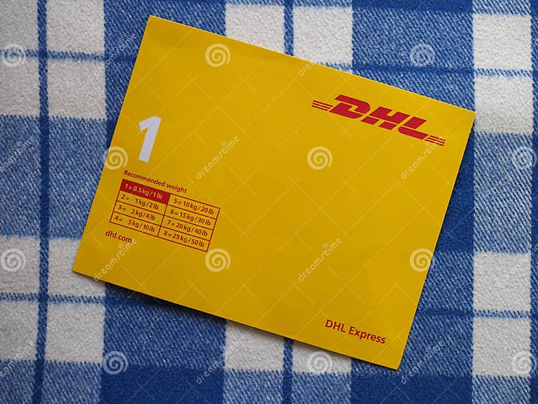 DHL Express Envelope in Bonn Editorial Stock Photo - Image of packet ...