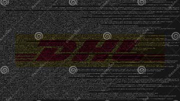 DHL Express Logo Made of Source Code on Computer Screen. Editorial 3D ...