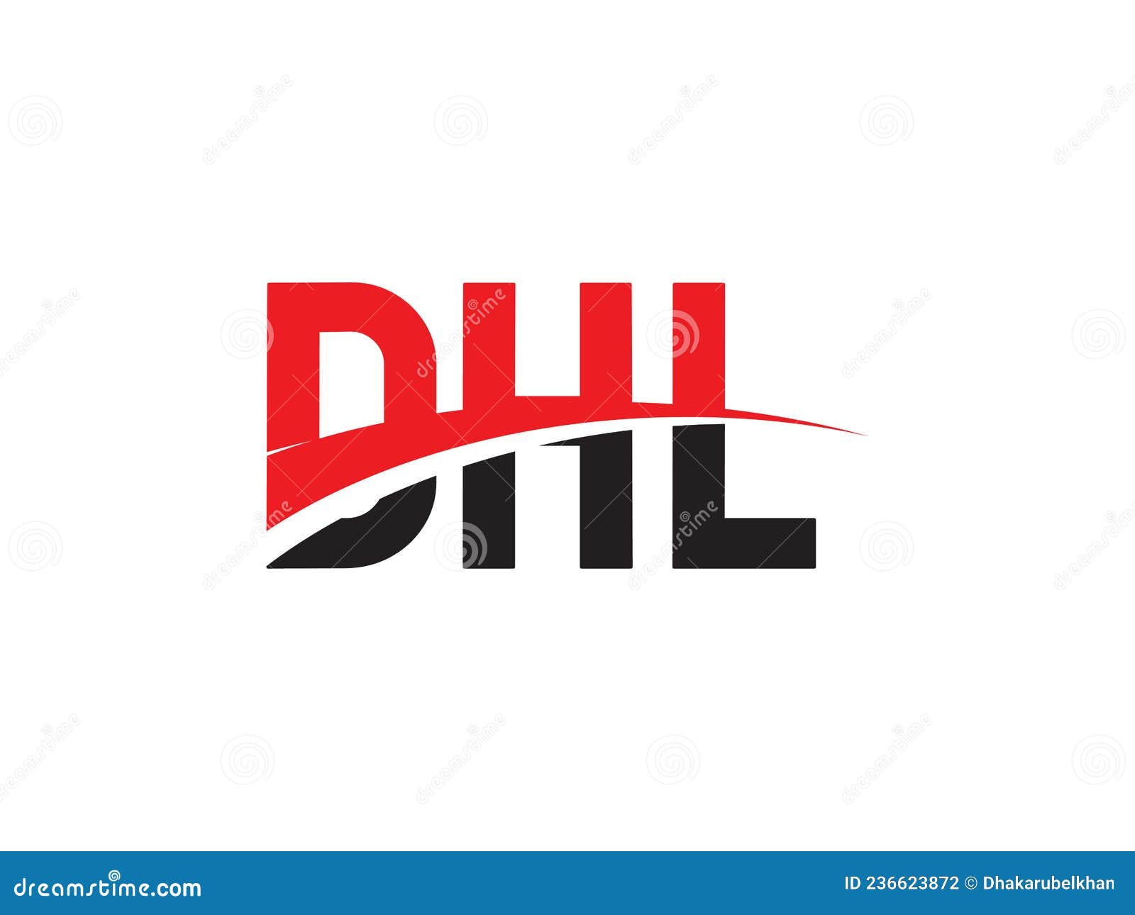 DHL Letter Initial Logo Design Vector Illustration Stock Vector ...