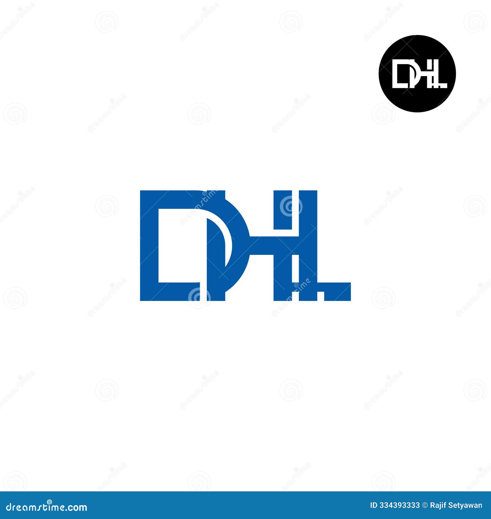 DHL Logo Letter Monogram Design Stock Vector - Illustration of design ...