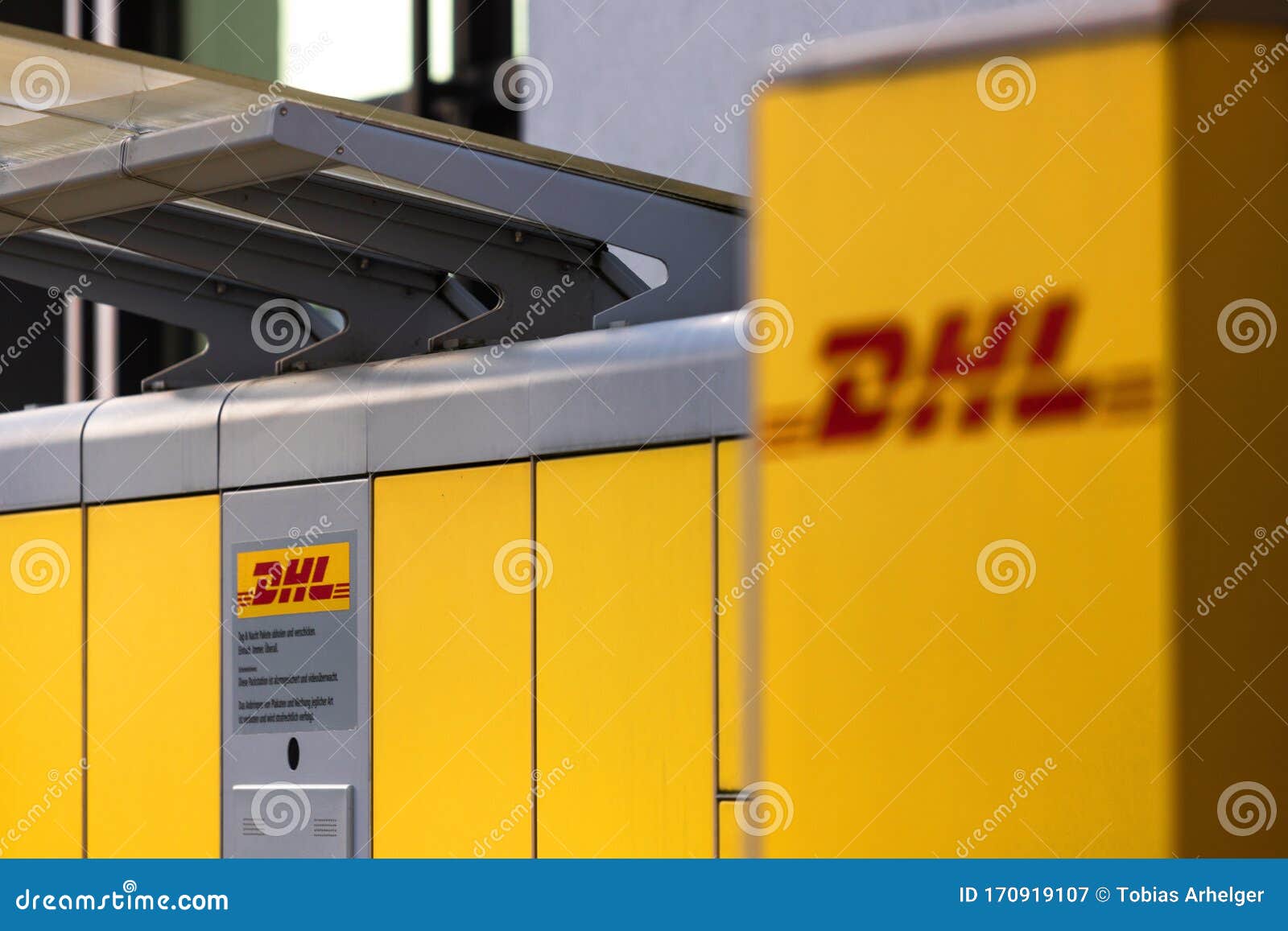 Packstation Logo Sign On The DHL Parcel Locker Editorial Photo ...
