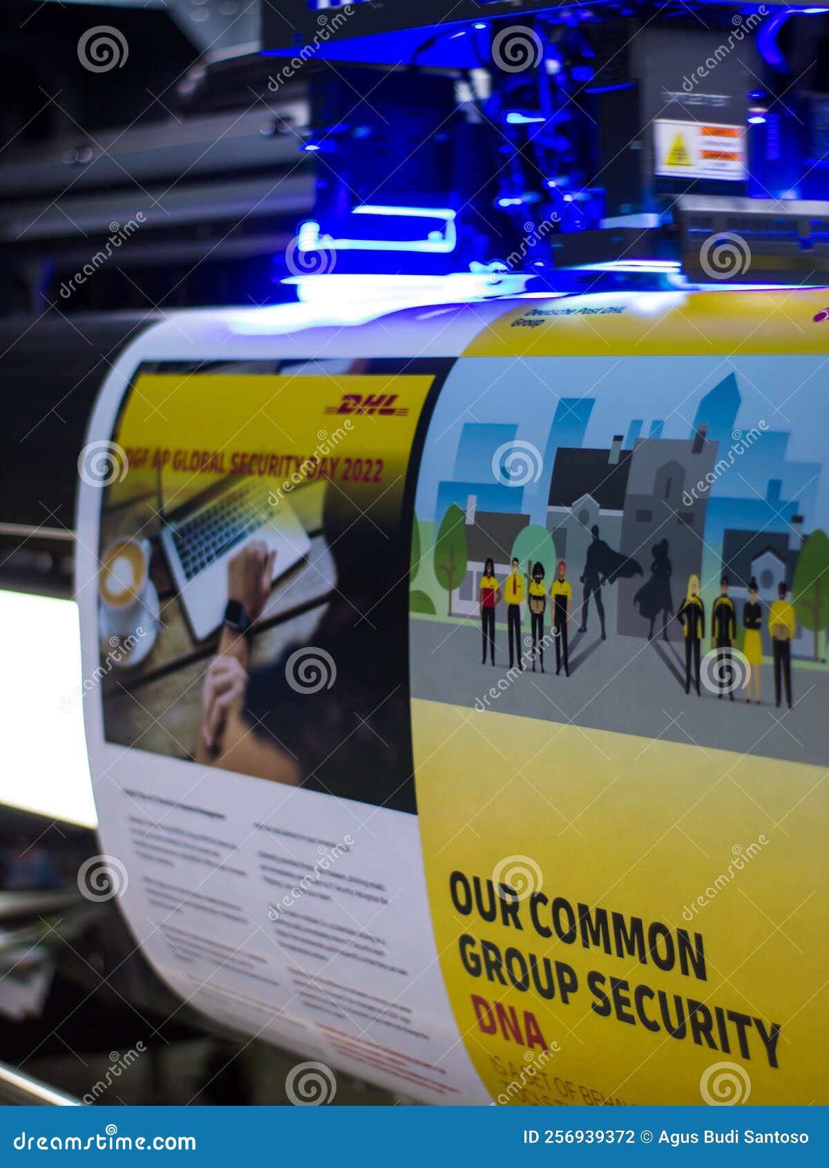 West Java, Indonesia - Sep 23, 2022: DHL Poster Printing Process ...