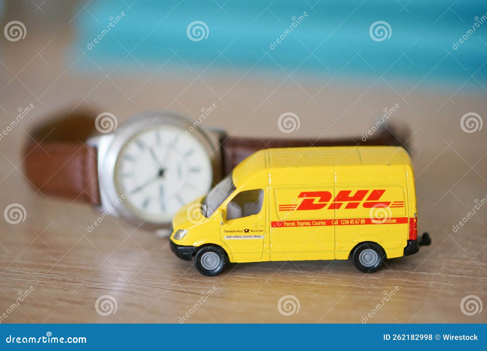 DHL Toy Model Van on a Table Editorial Stock Photo - Image of soft ...