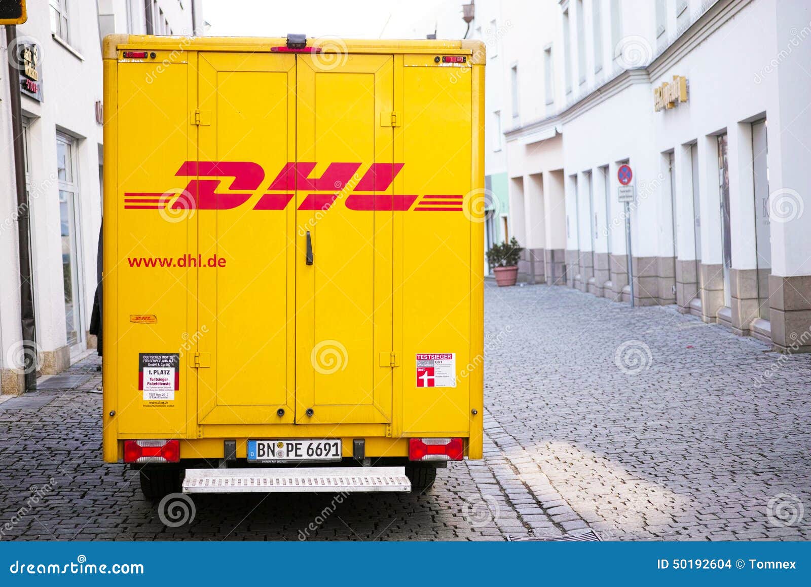 DHL truck editorial stock image. Image of copy, truck - 50192604
