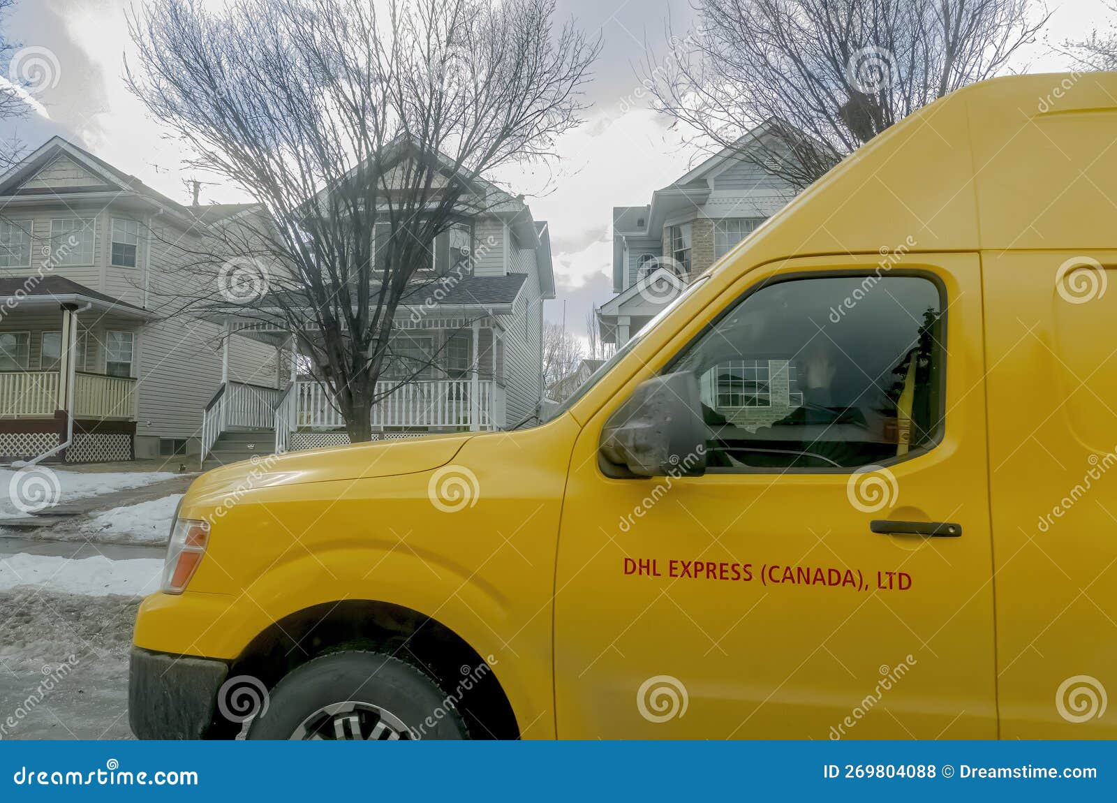 A DHL Truck Driver Front View Editorial Stock Photo - Image of vehicle ...