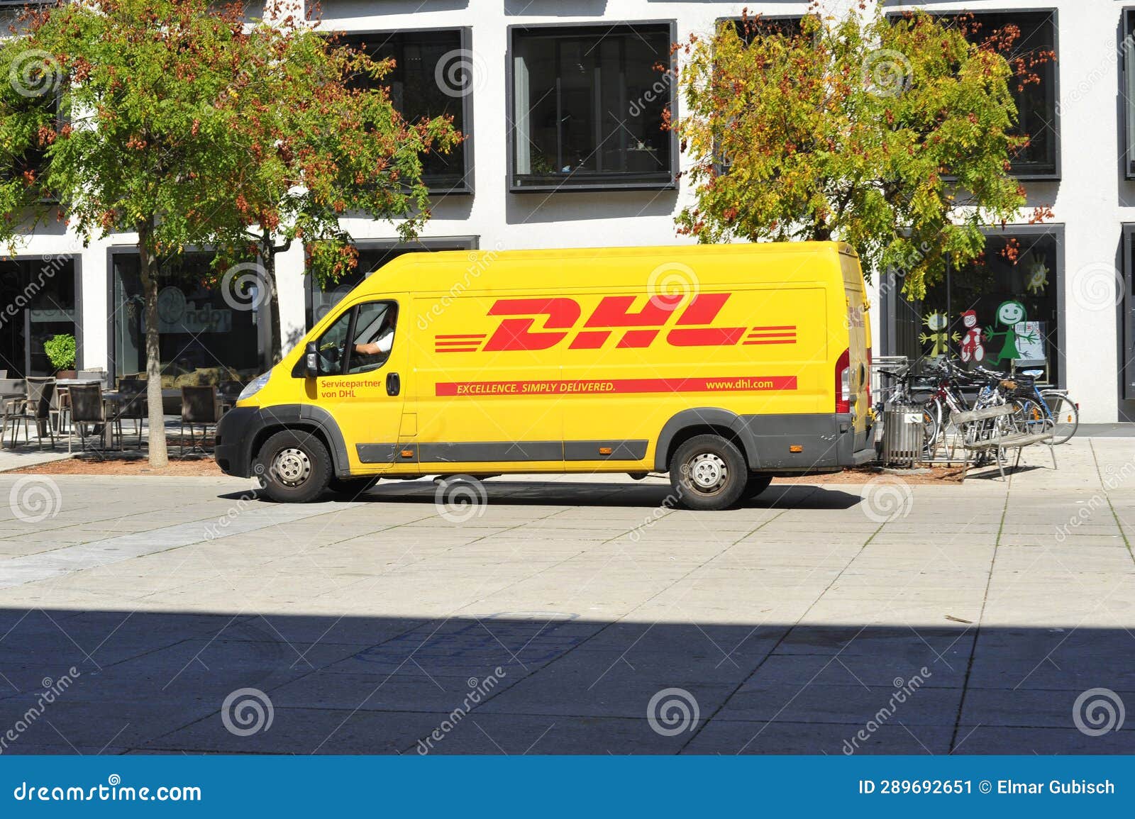 DHL Van for Delivery of Mail and Parcels Editorial Photo - Image of ...