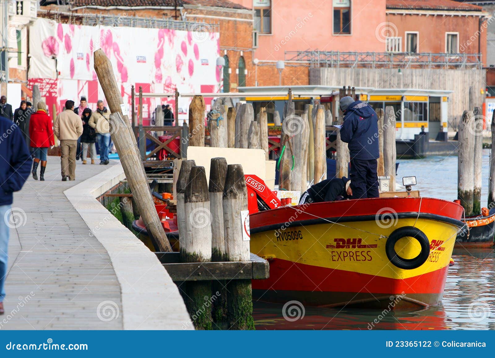 DHL Venice editorial photography. Image of boat, division - 23365122