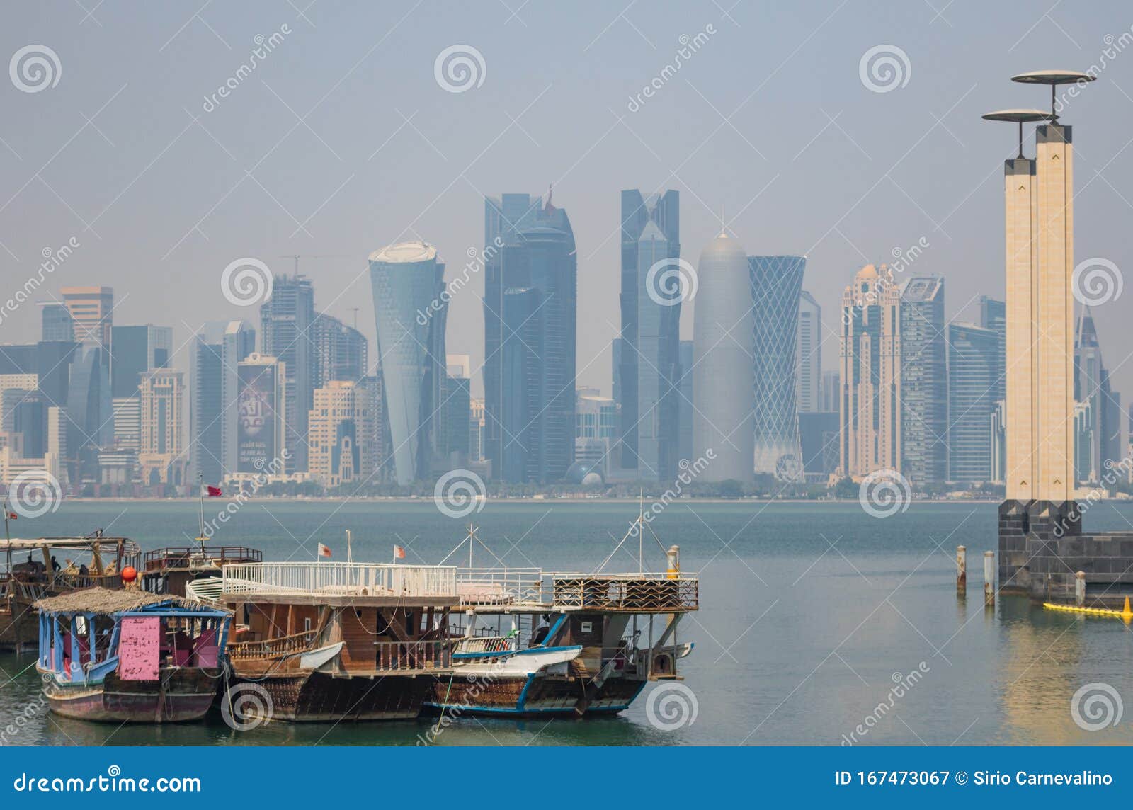 The Dhow Harbout, Doha. Qatar Stock Image - Image of landscape ...