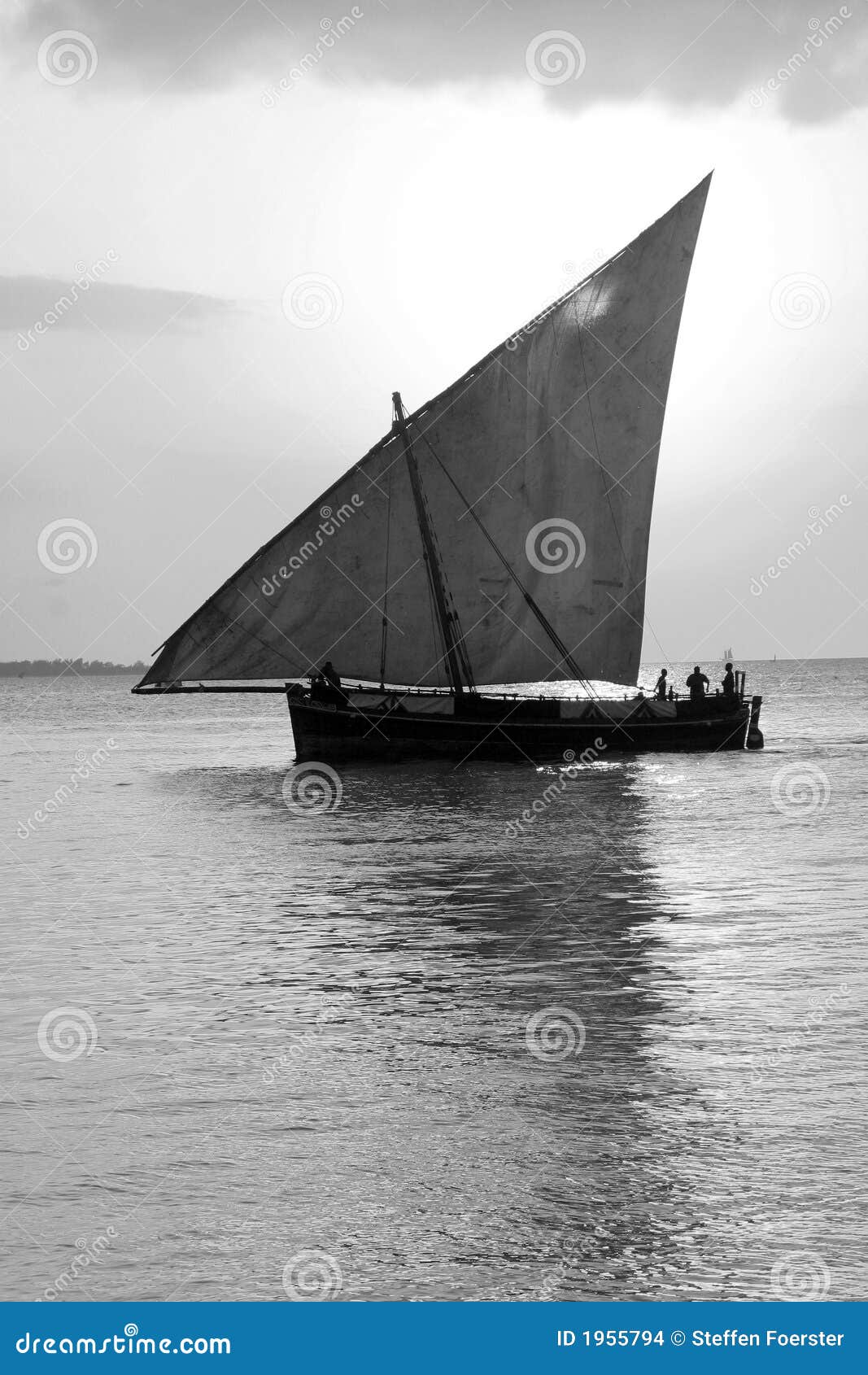 Dhow Sailing boat stock photo. Image of travel, dhow, sunset - 1955794