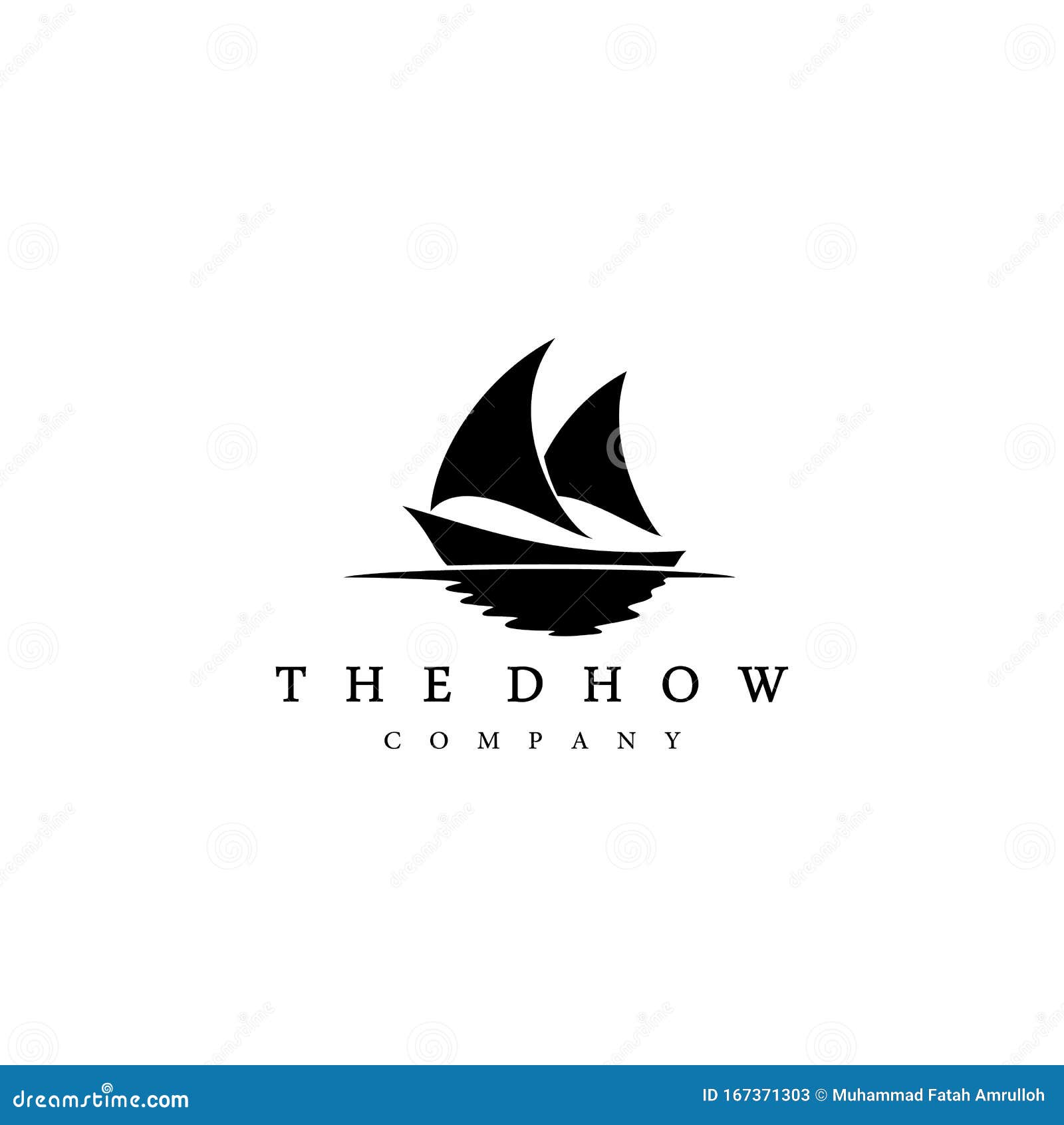 Dhow or Ship Logo Design Vector Inspiration Stock Vector - Illustration ...