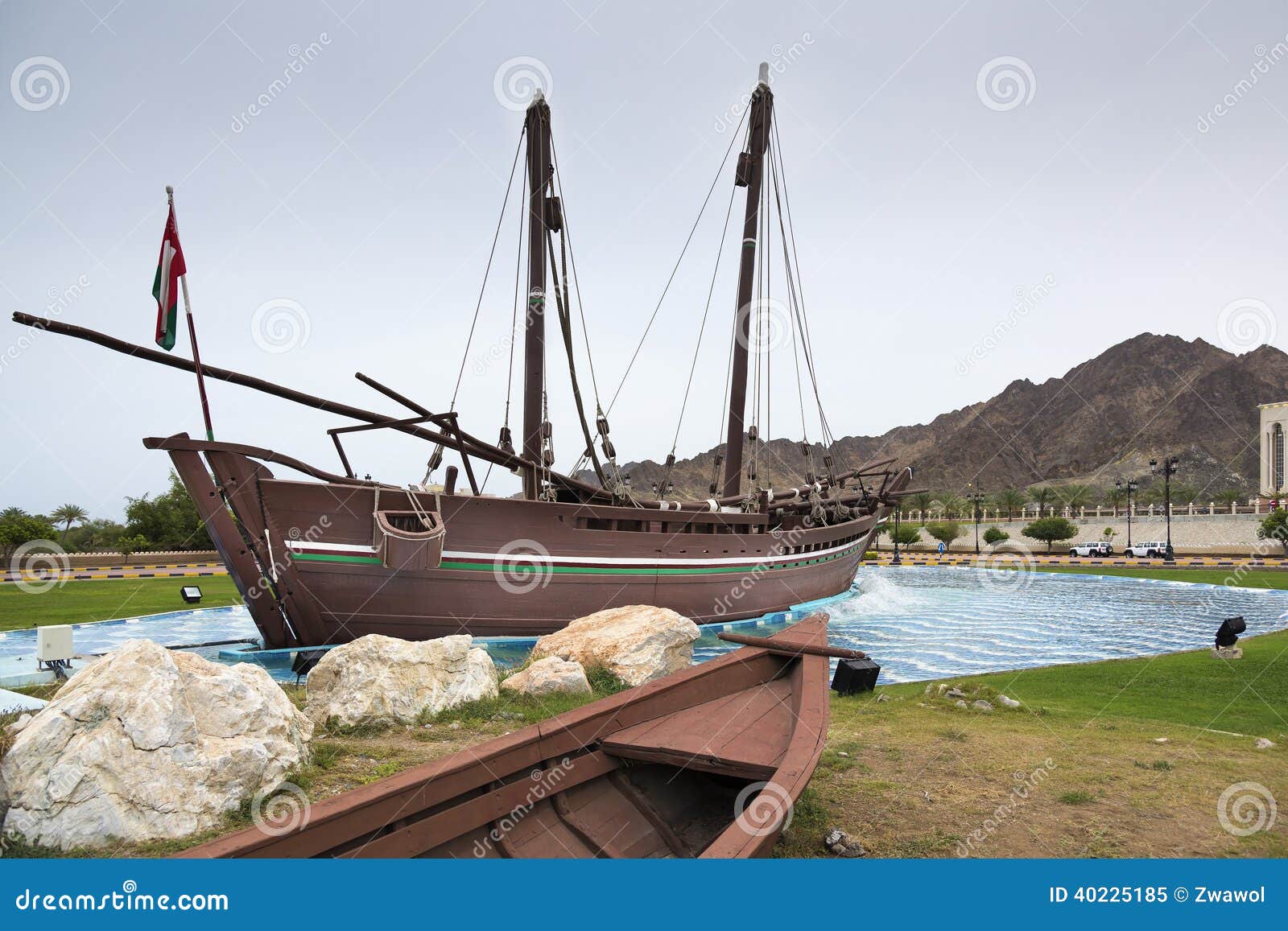 Dhow Sohar in Muscat stock image. Image of sohar, fishing - 40225185
