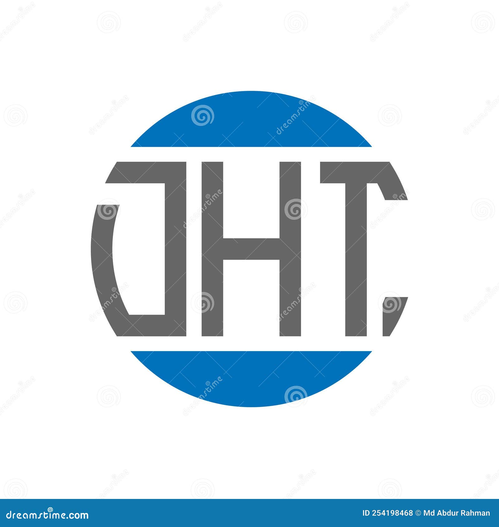 DHT Letter Logo Design On White Background. DHT Creative Initials ...