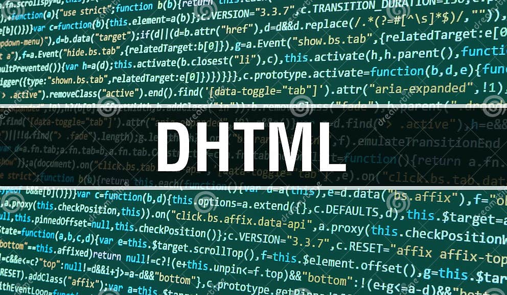 DHTML Concept with Random Parts of Program Code. DHTML with Programming ...
