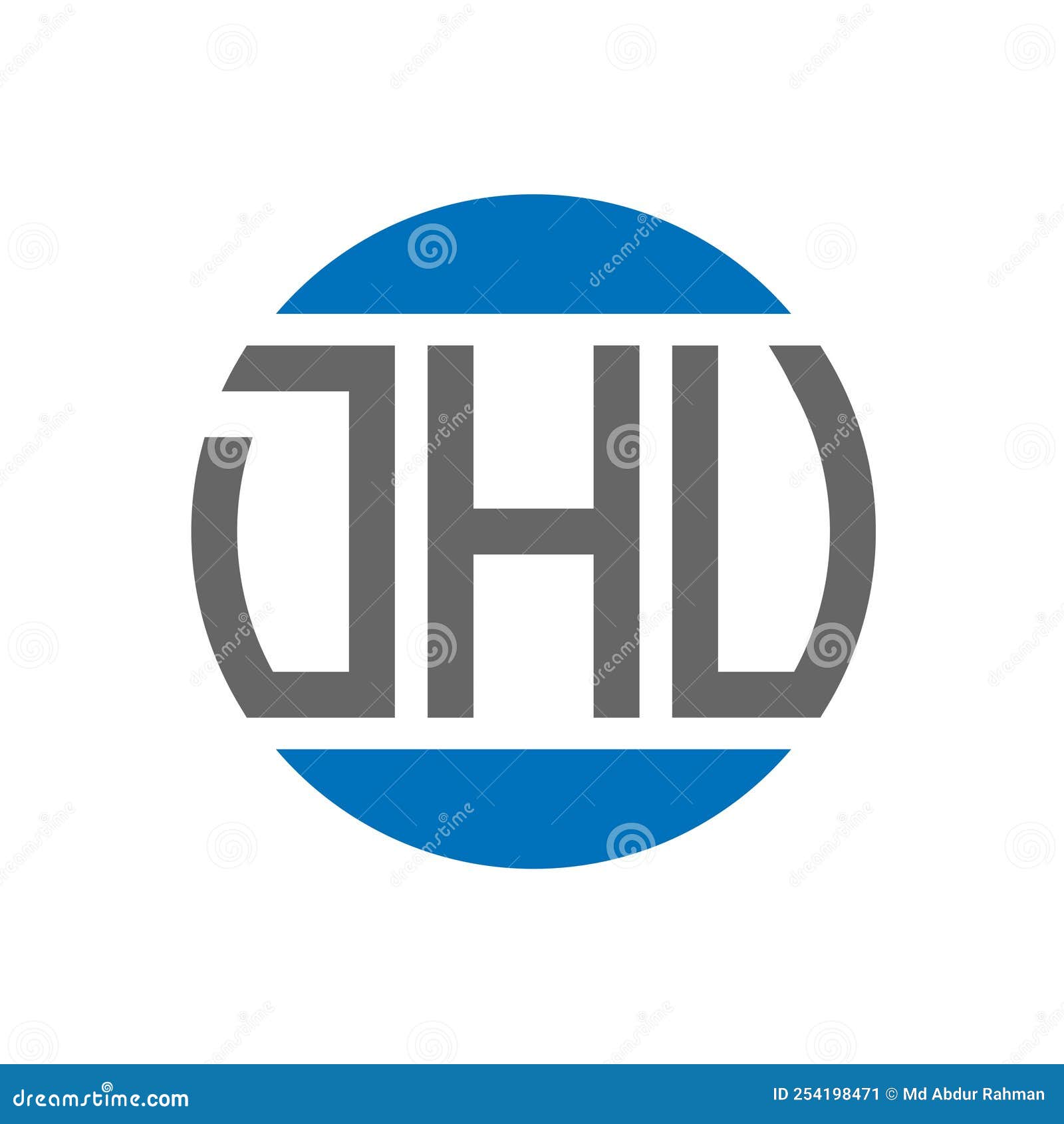 DHU Letter Logo Design on White Background. DHU Creative Initials ...