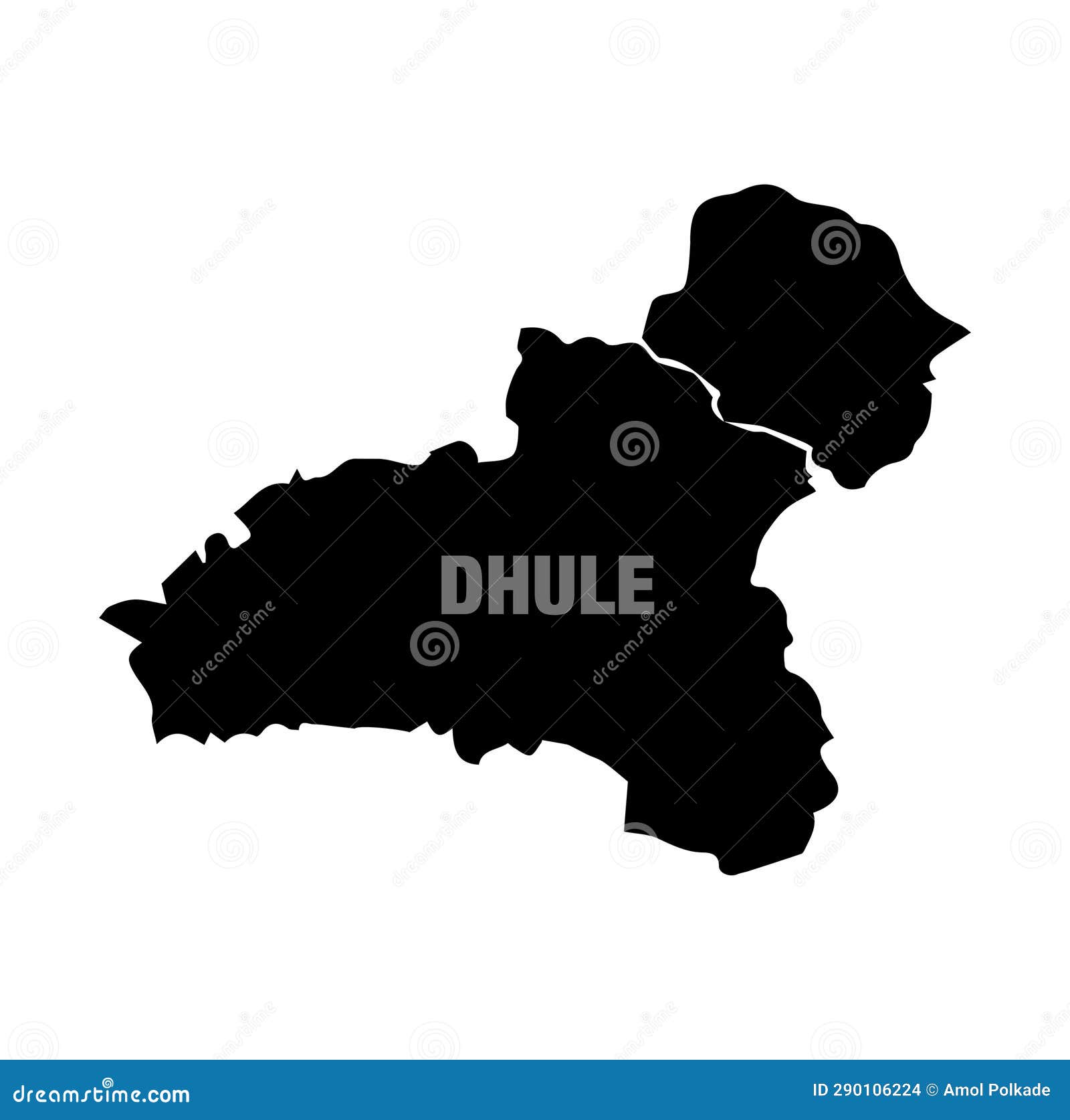 Dhule Dist Map in Black Color. Dhule is a District of Maharashtra Stock ...