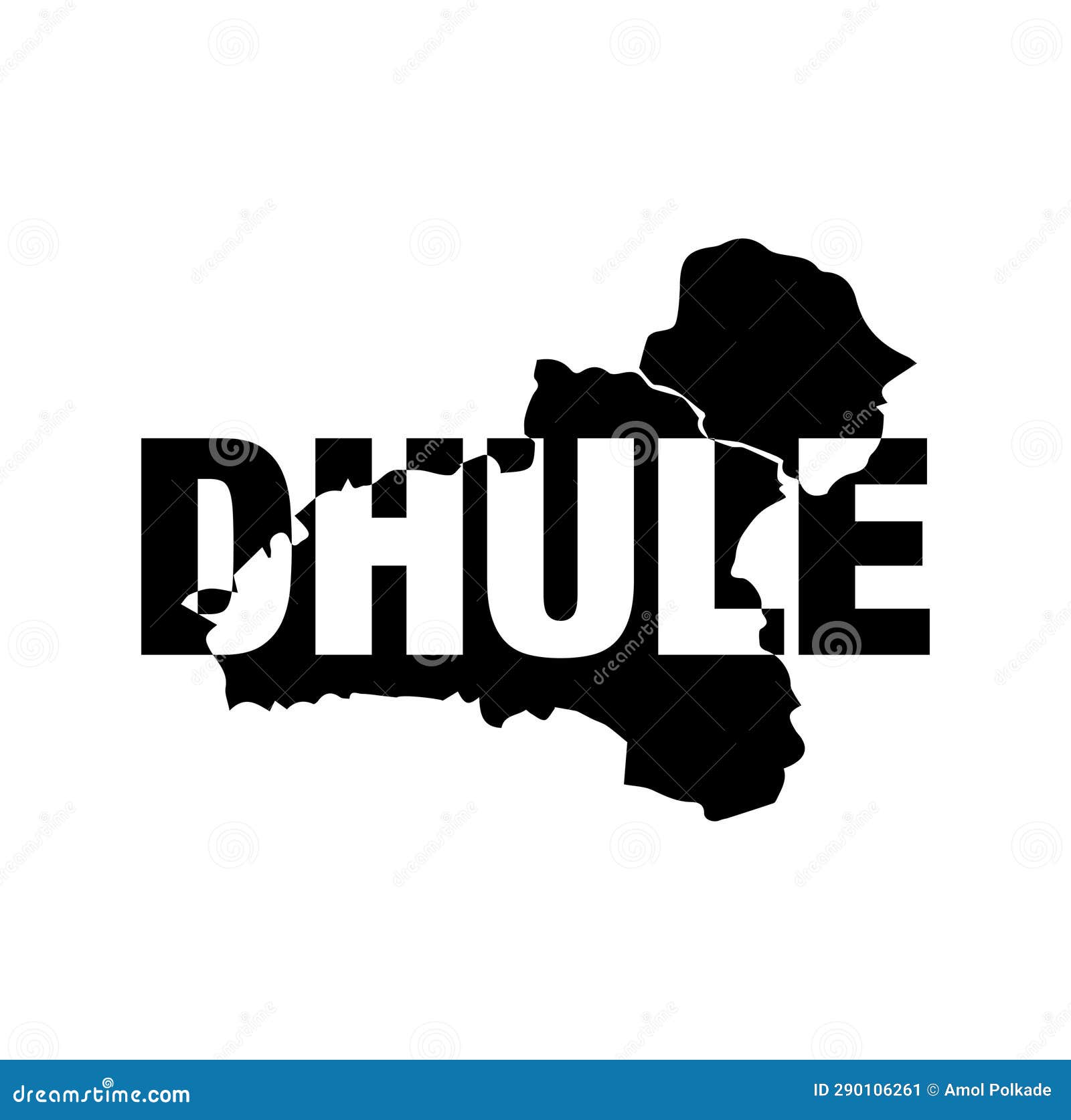 Dhule Dist Map Lettering. Dhule Is A District Of Maharashtra Cartoon ...