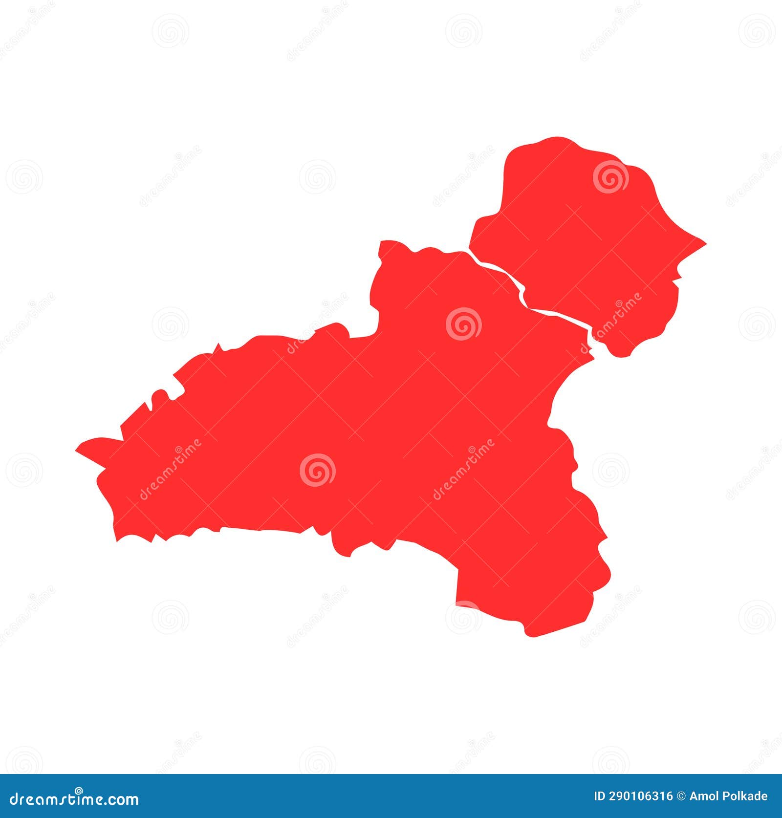 Dhule Dist Map in Red Color. Dhule is a District of Maharashtra Stock ...