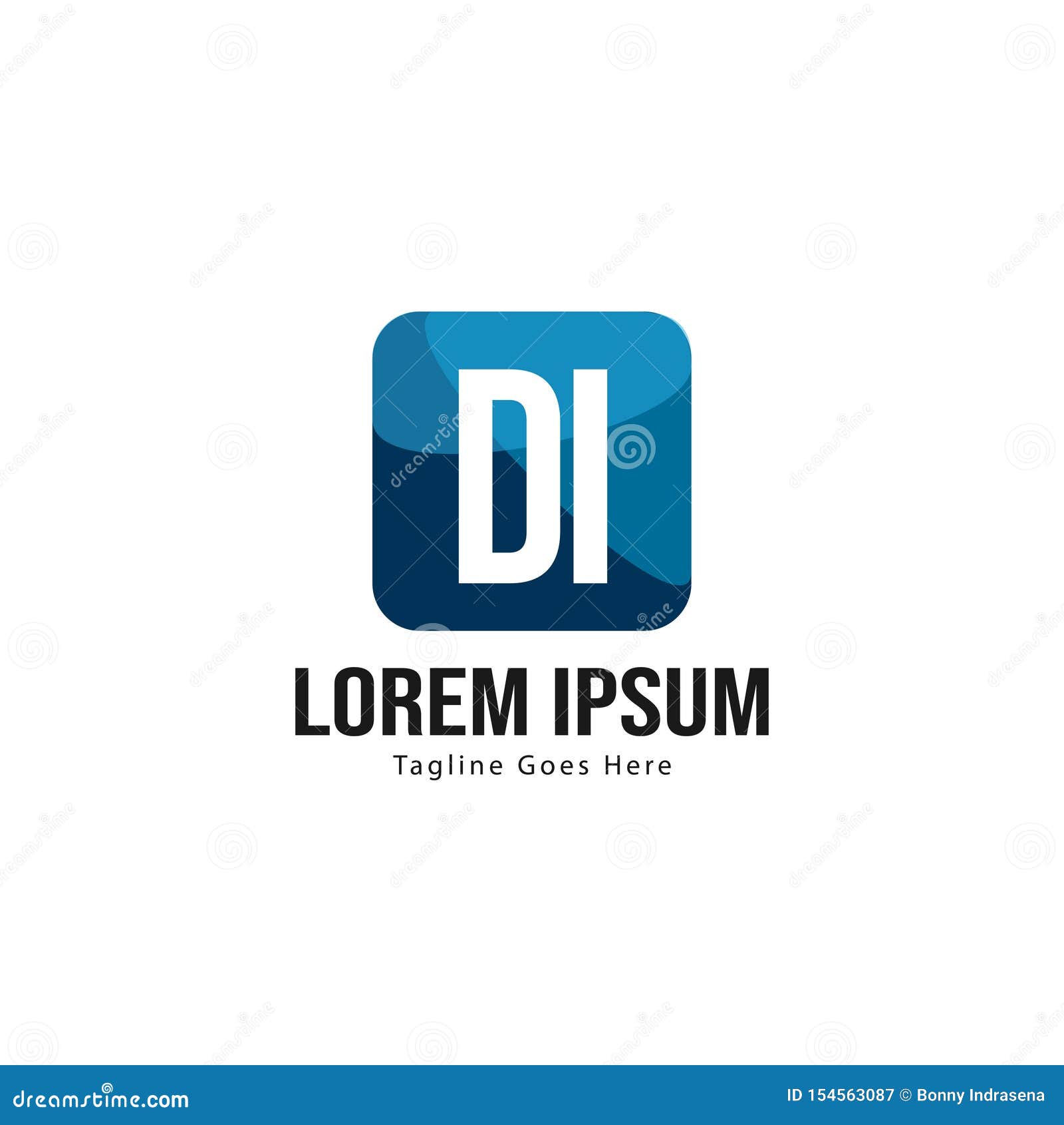 DI Letter Logo Design. Creative Modern DI Letters Icon Illustration ...