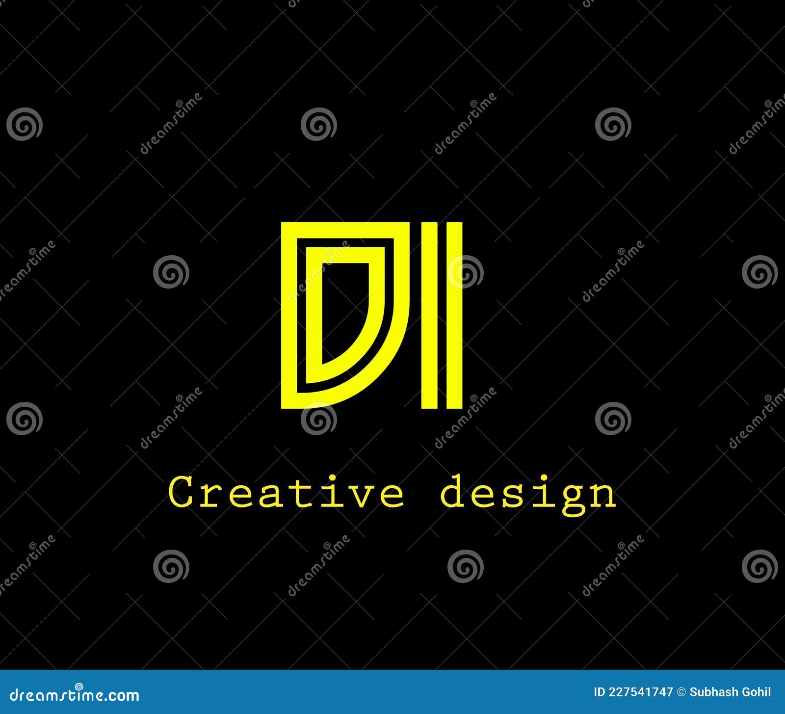 Di logo design stock illustration. Illustration of brand - 227541747