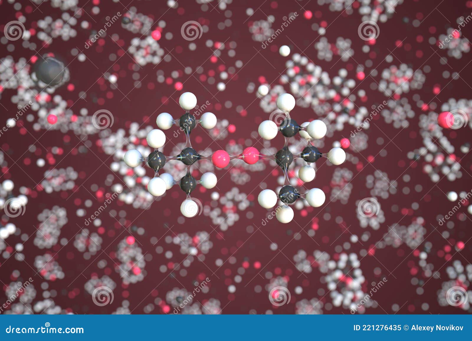 Di-t-butyl Peroxide Molecule, Scientific Molecular Model, 3d Rendering ...