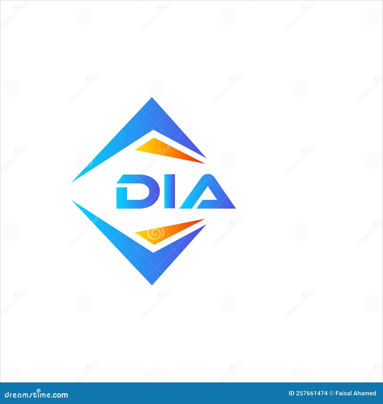 DIA Abstract Technology Logo Design on White Background. DIA Creative ...