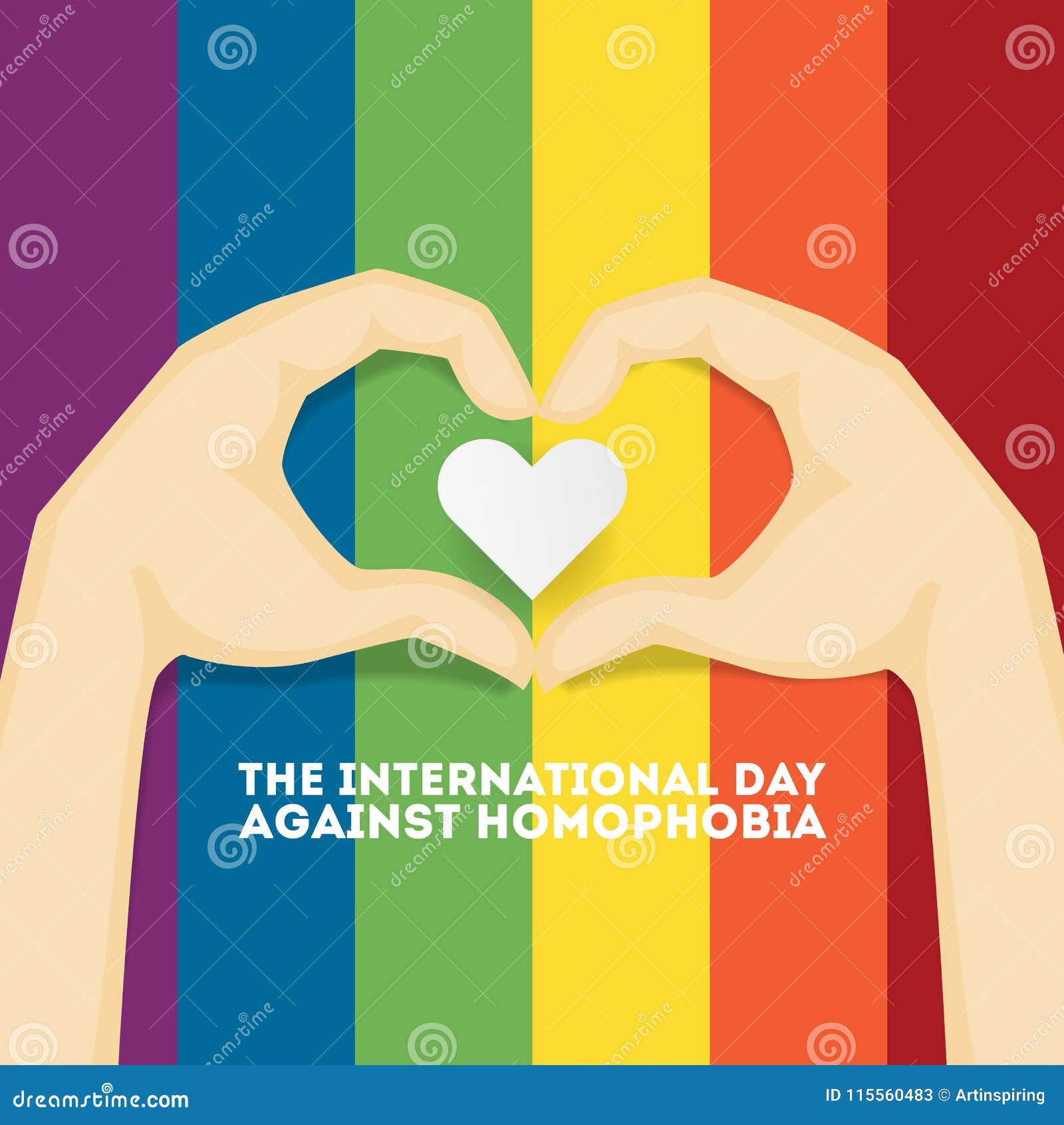 Dia contra a homofobia ilustração do vetor. Ilustração de slogan ...