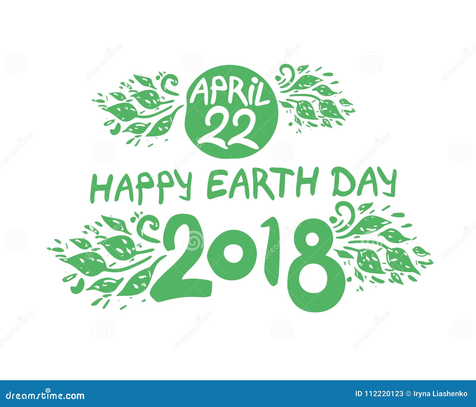 Dia Da Terra Feliz 22 De Abril 2018 Ilustração Stock Ilustração De