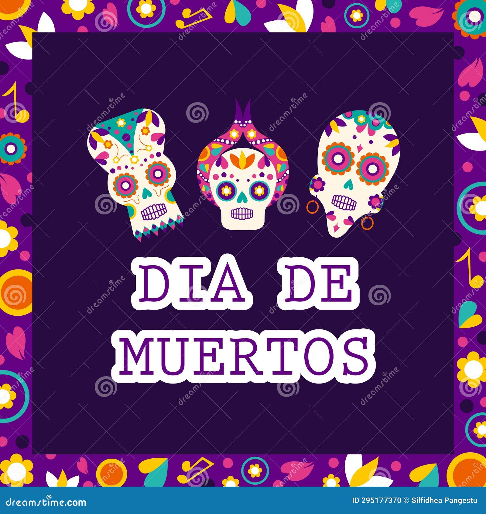 Day of the daed stock vector. Illustration of holiday - 295177370