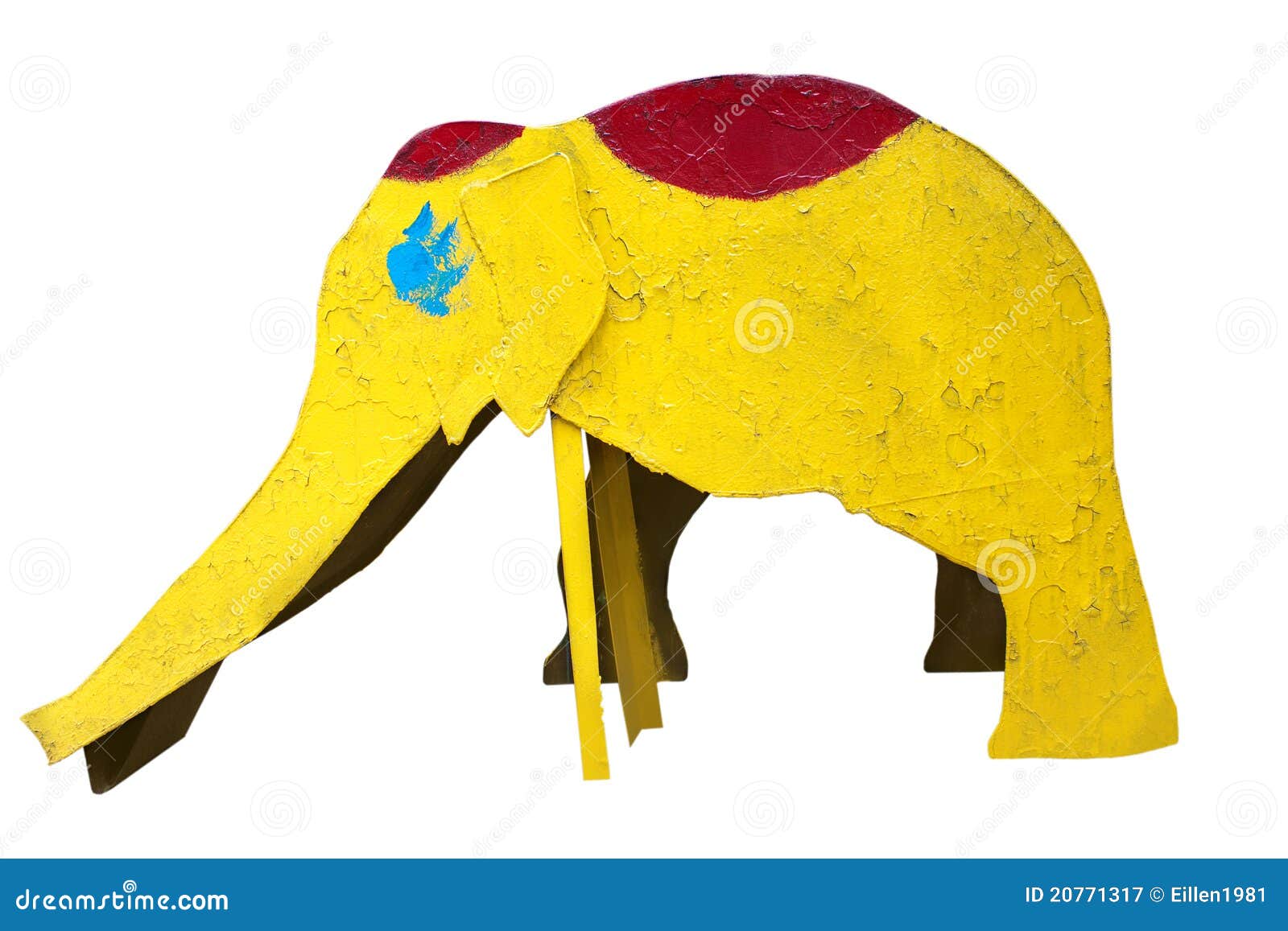 Dia in De Vorm Van Een Oude Gele Olifant Stock Afbeelding - Image of ...