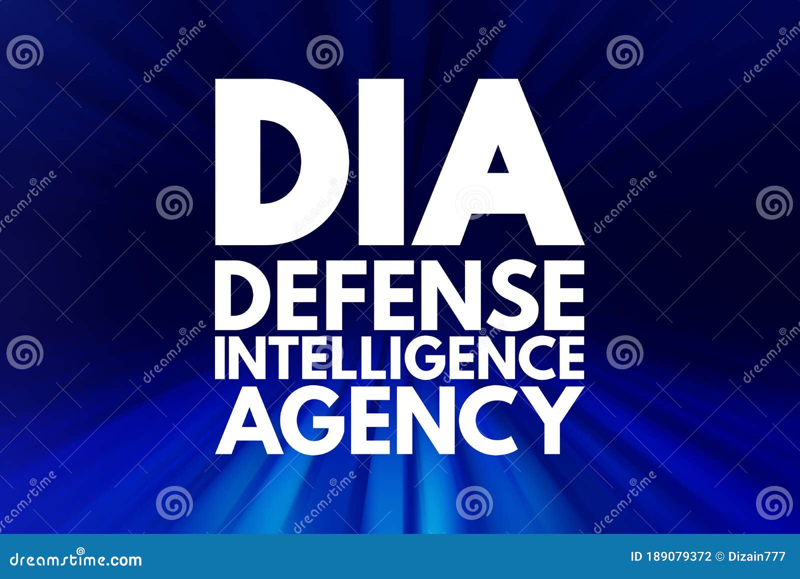 DIA - Defense Intelligence Agency Acronym, Concept Background Stock ...