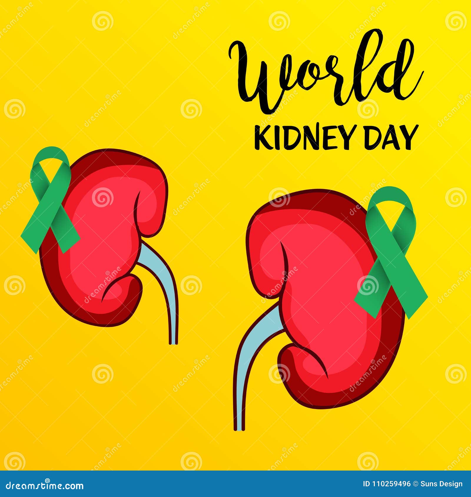 Dia do rim do mundo ilustração stock. Ilustração de corpo - 110259496