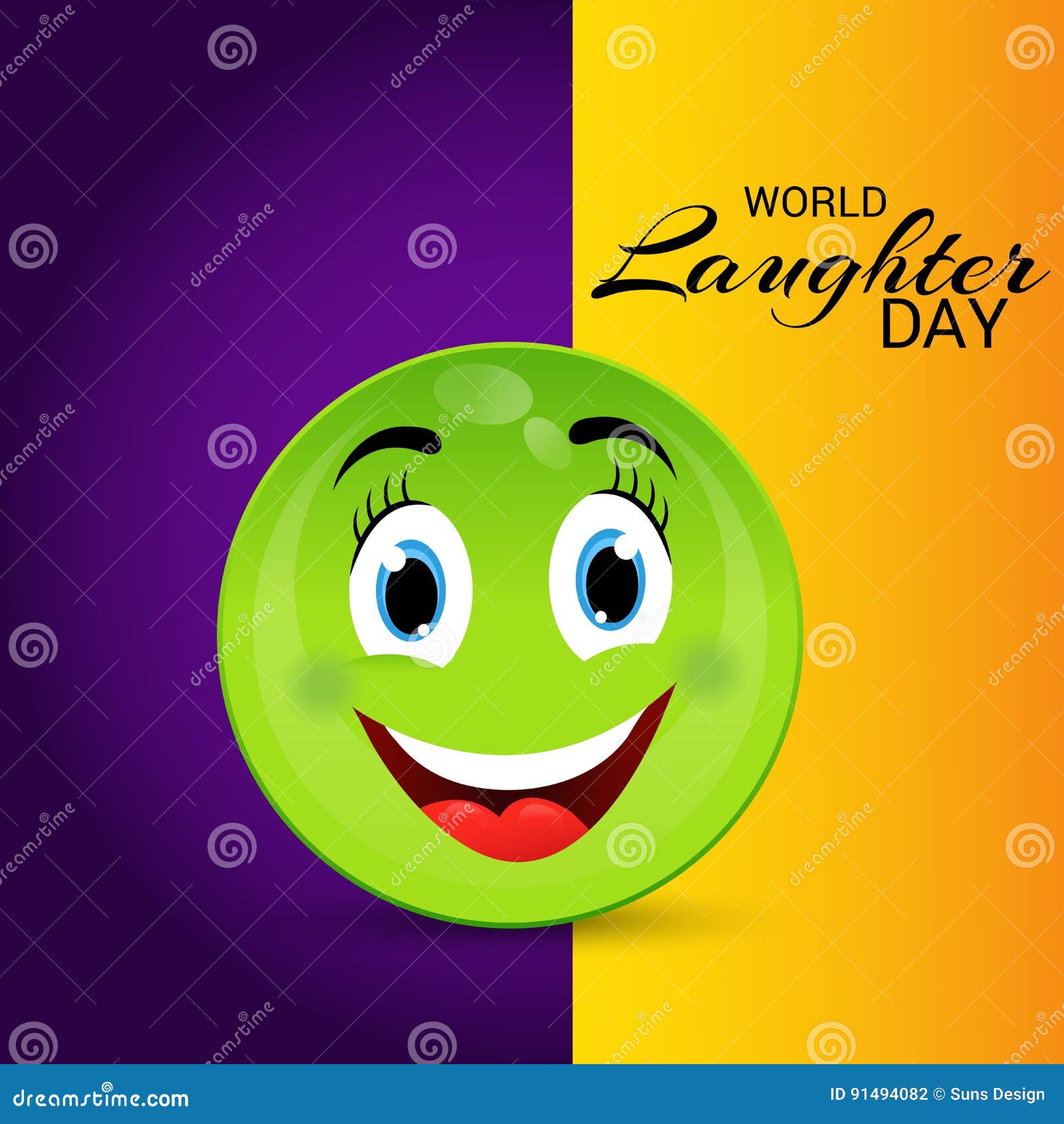 Dia do riso do mundo ilustração stock. Ilustração de mundo - 91494082