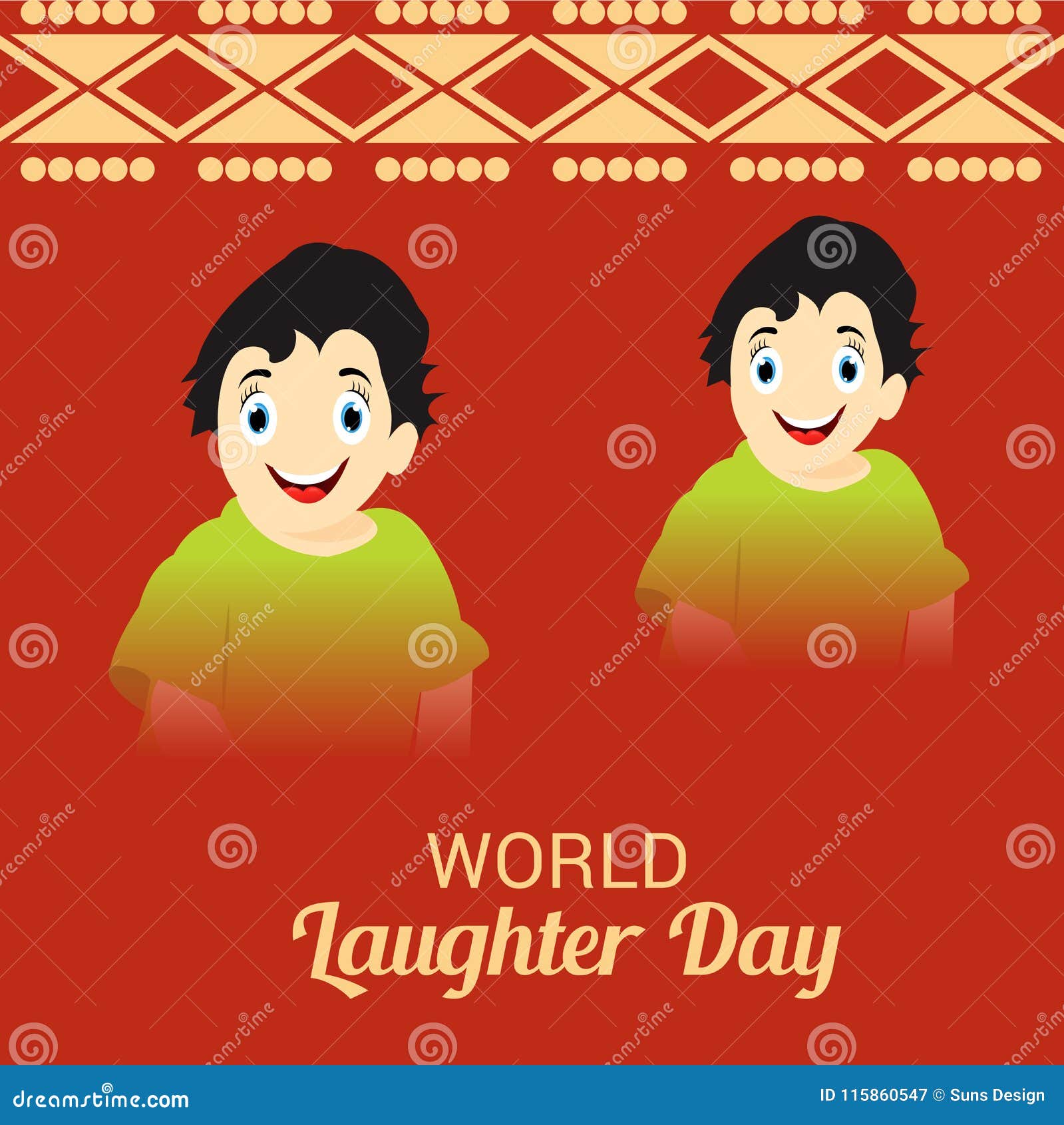 Dia do riso do mundo ilustração stock. Ilustração de feliz - 115860547