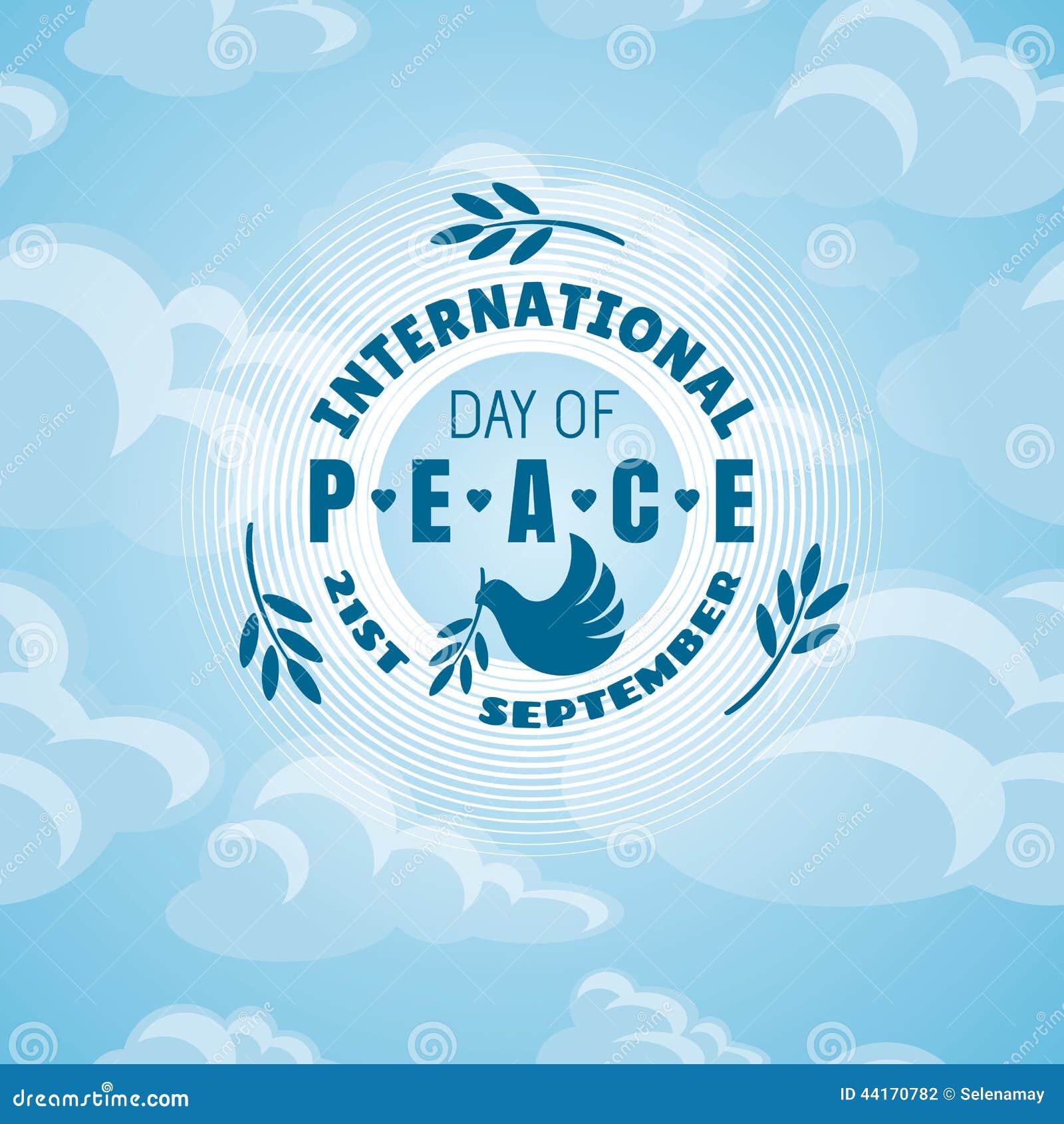 Dia internacional da paz ilustração do vetor. Ilustração de pombo ...