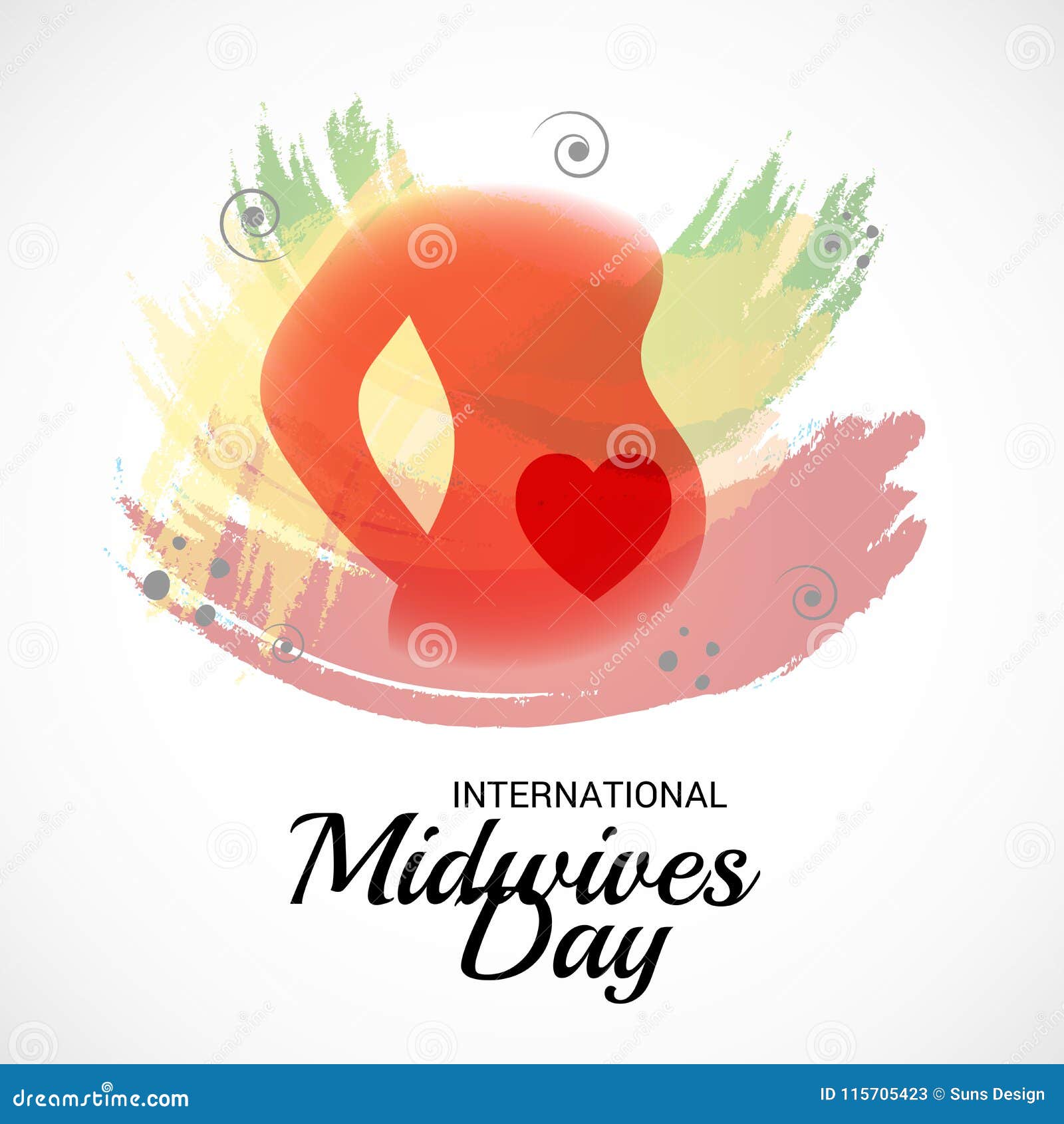 Dia Internacional Das Parteiras Ilustração Stock - Ilustração de ...