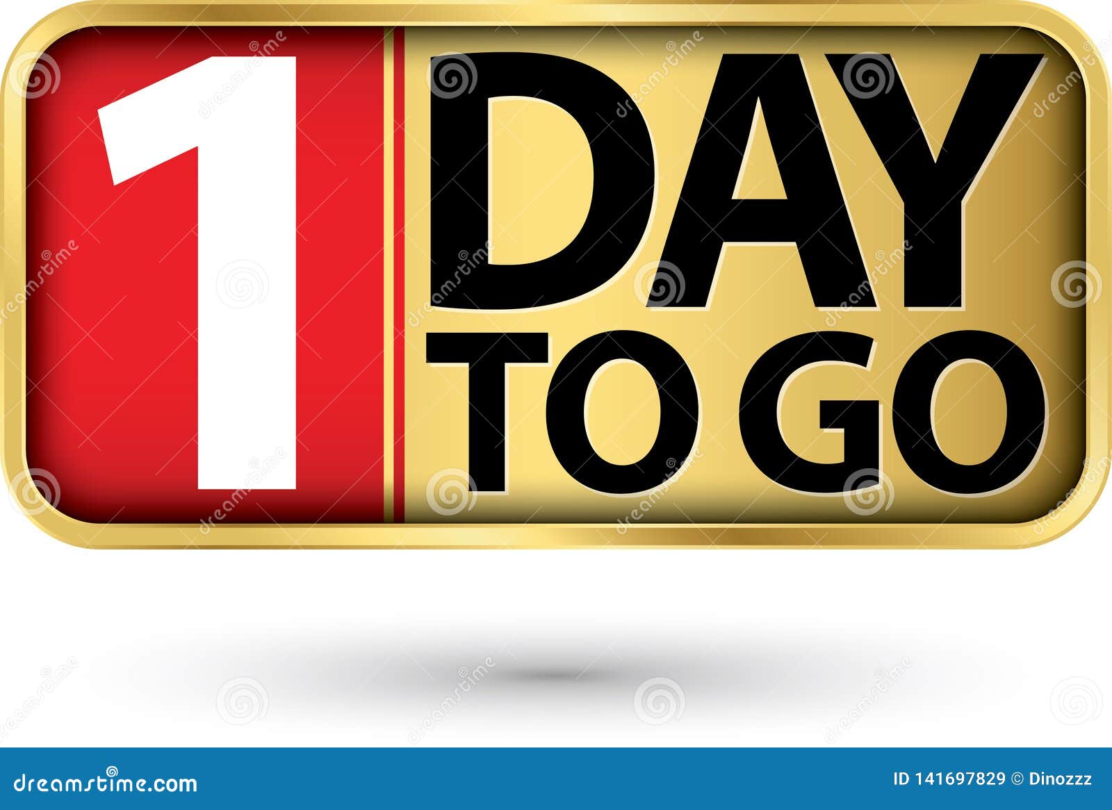 1 Dia a Ir Sinal Do Ouro, Illustartion Do Vetor Ilustração do Vetor ...