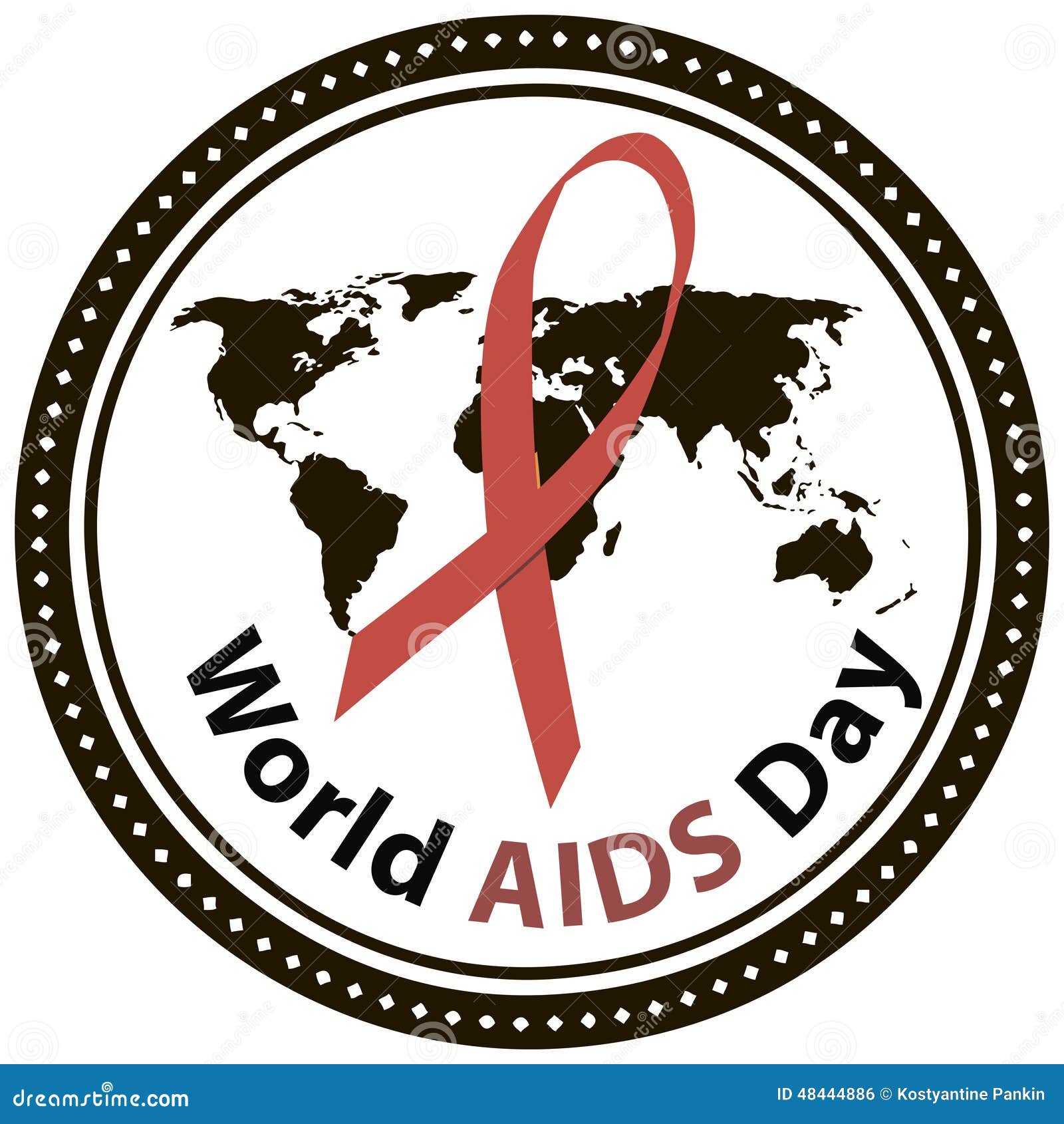 Dia Mundial do Sida ilustração do vetor. Ilustração de imunodeficiência ...